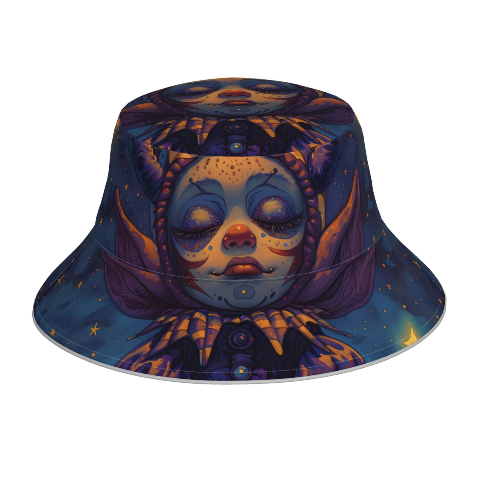 Balery Dreamy Jester Under Stars Sun Hats for Men Women Bucket Hat UPF ...