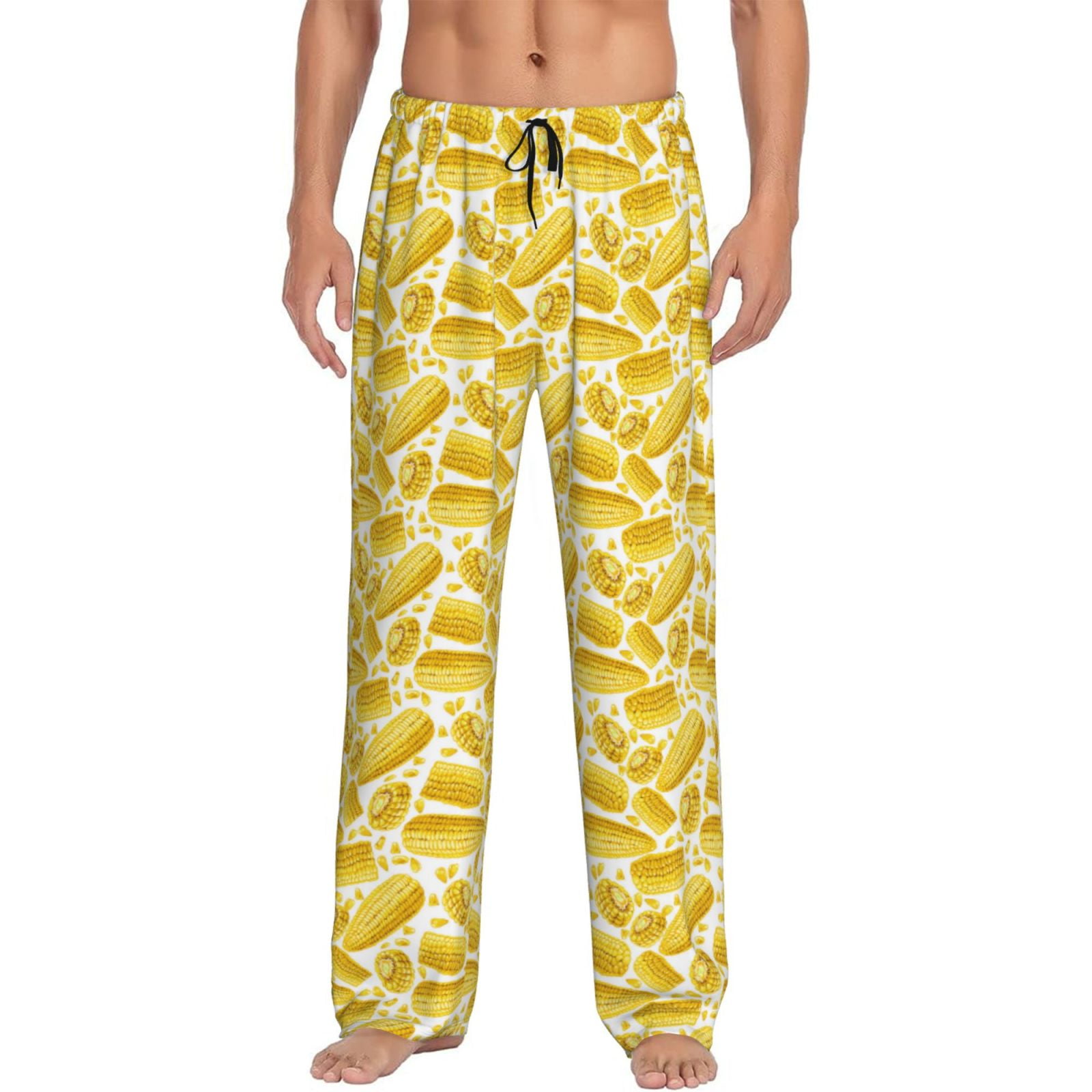 Balery Ears Of Corn print Men's Pajama Pants,Ultra Lightweight Pjs ...