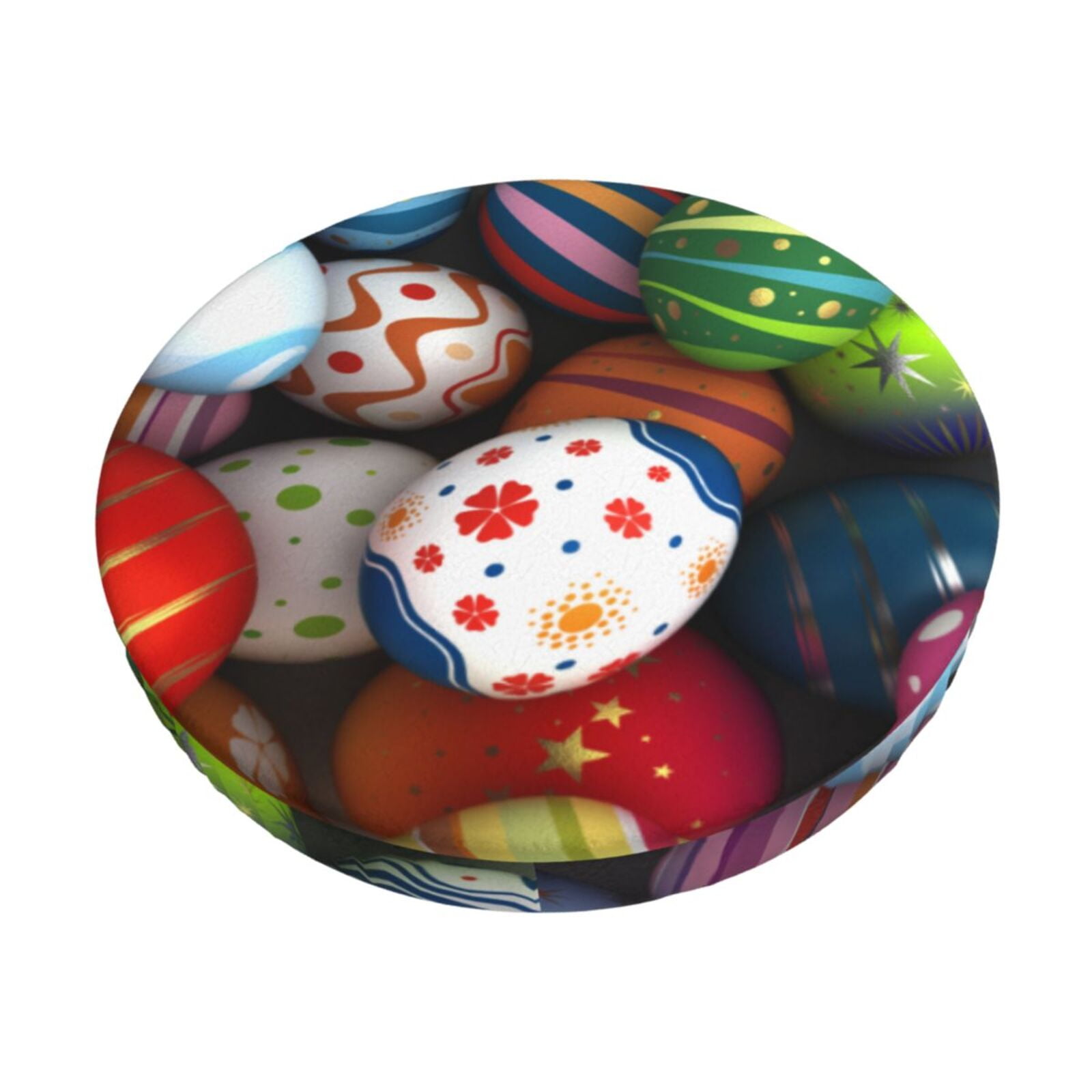 Balery Easter Egg Velvet Round Bar Chair Cushion Cover Adjustable ...