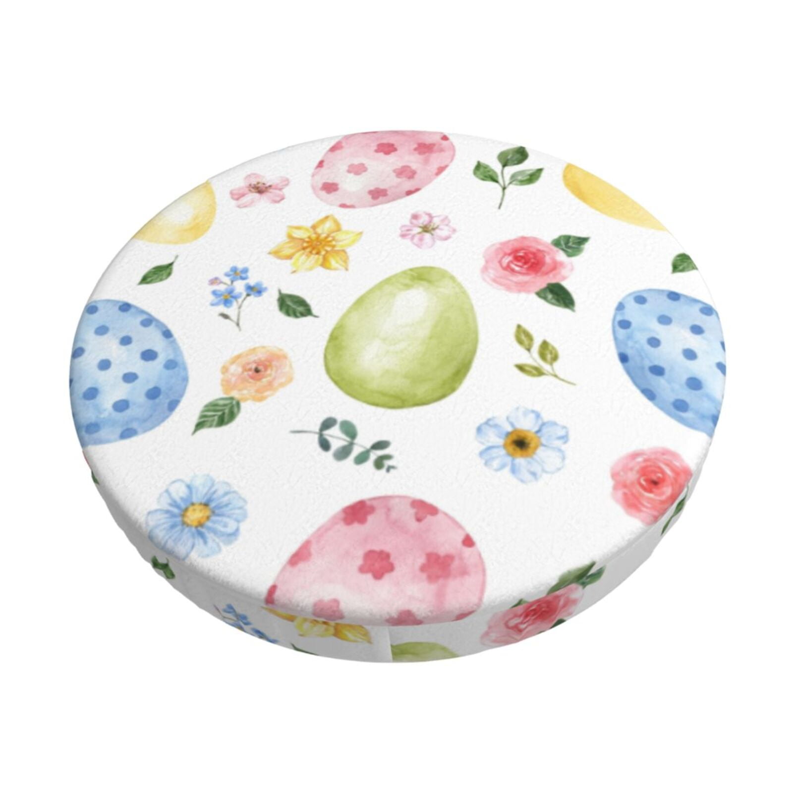 Balery Easter Egg3 Round Bar Stool Seat Covers Velvet Fabric Adjustable ...