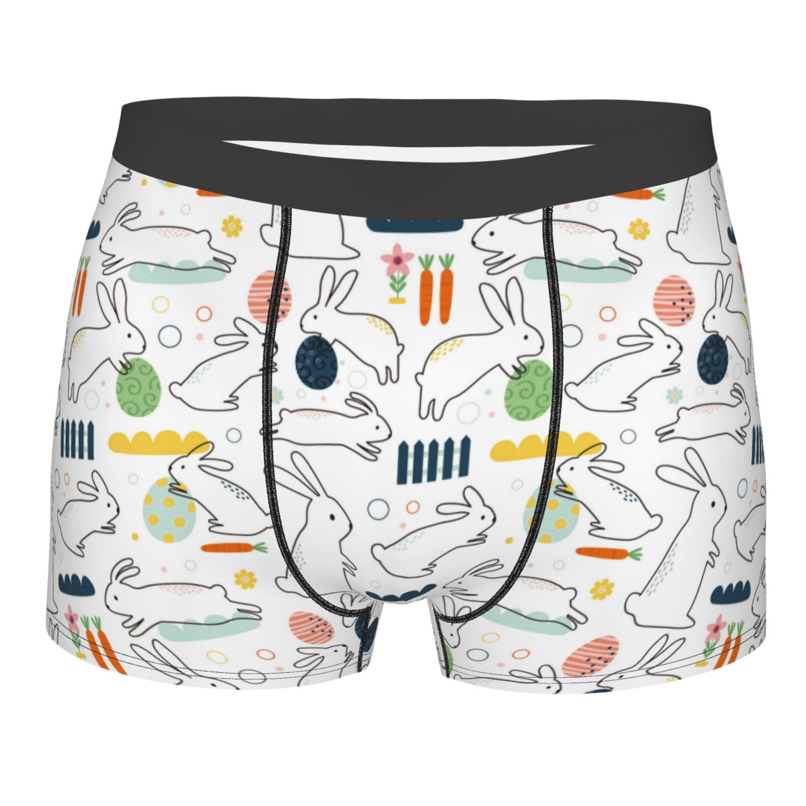 Balery Easter Rabbit Men's Boxer Briefs, Soft and Breathable Cotton ...