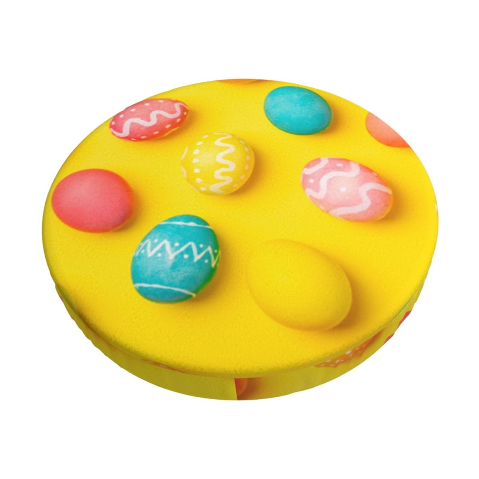 Balery Easter eggs (2) Pattern Round Bar Stool Seat Covers Velvet ...