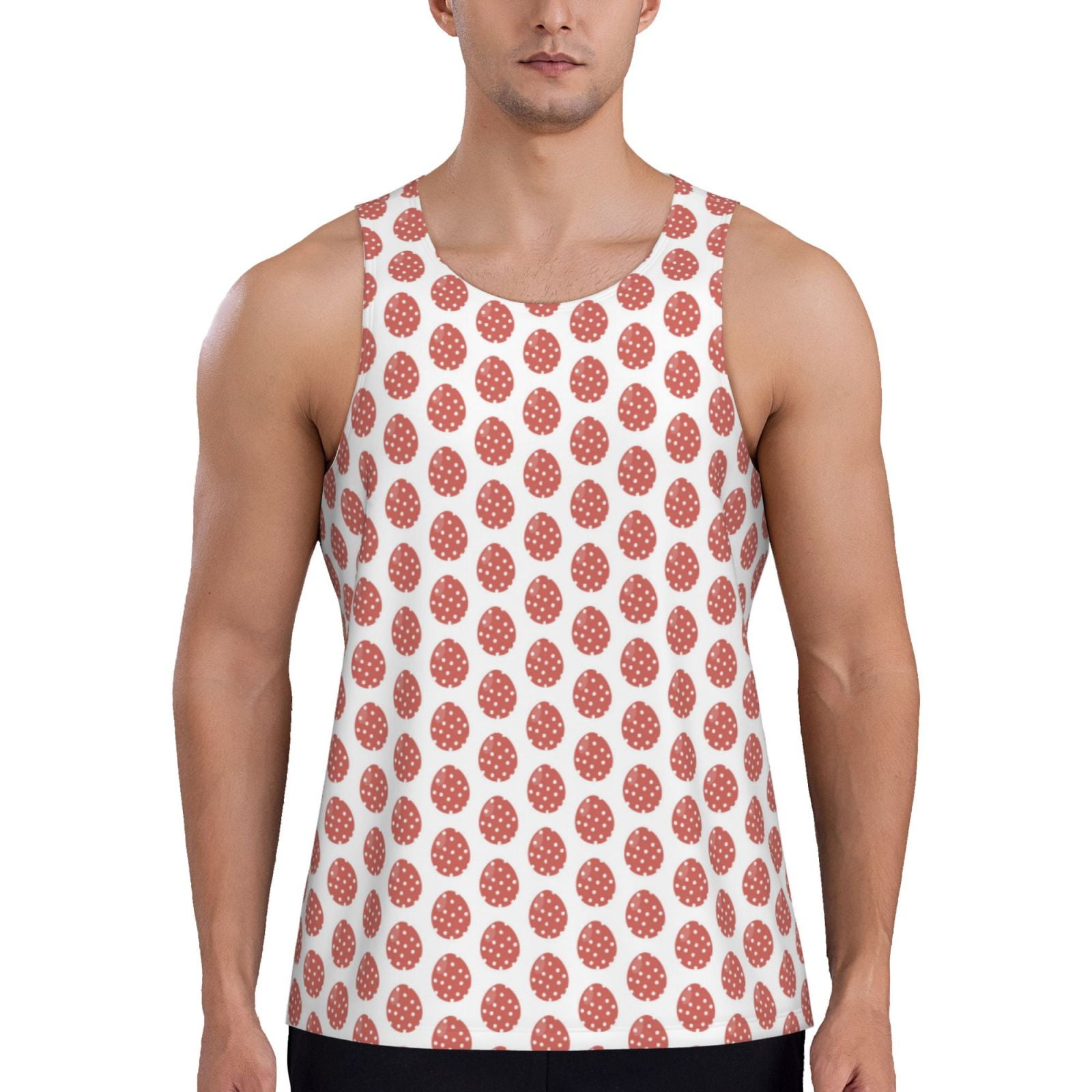 Balery Easter eggs Pattern Men's Workout Tank Top Gym Muscle Tee ...