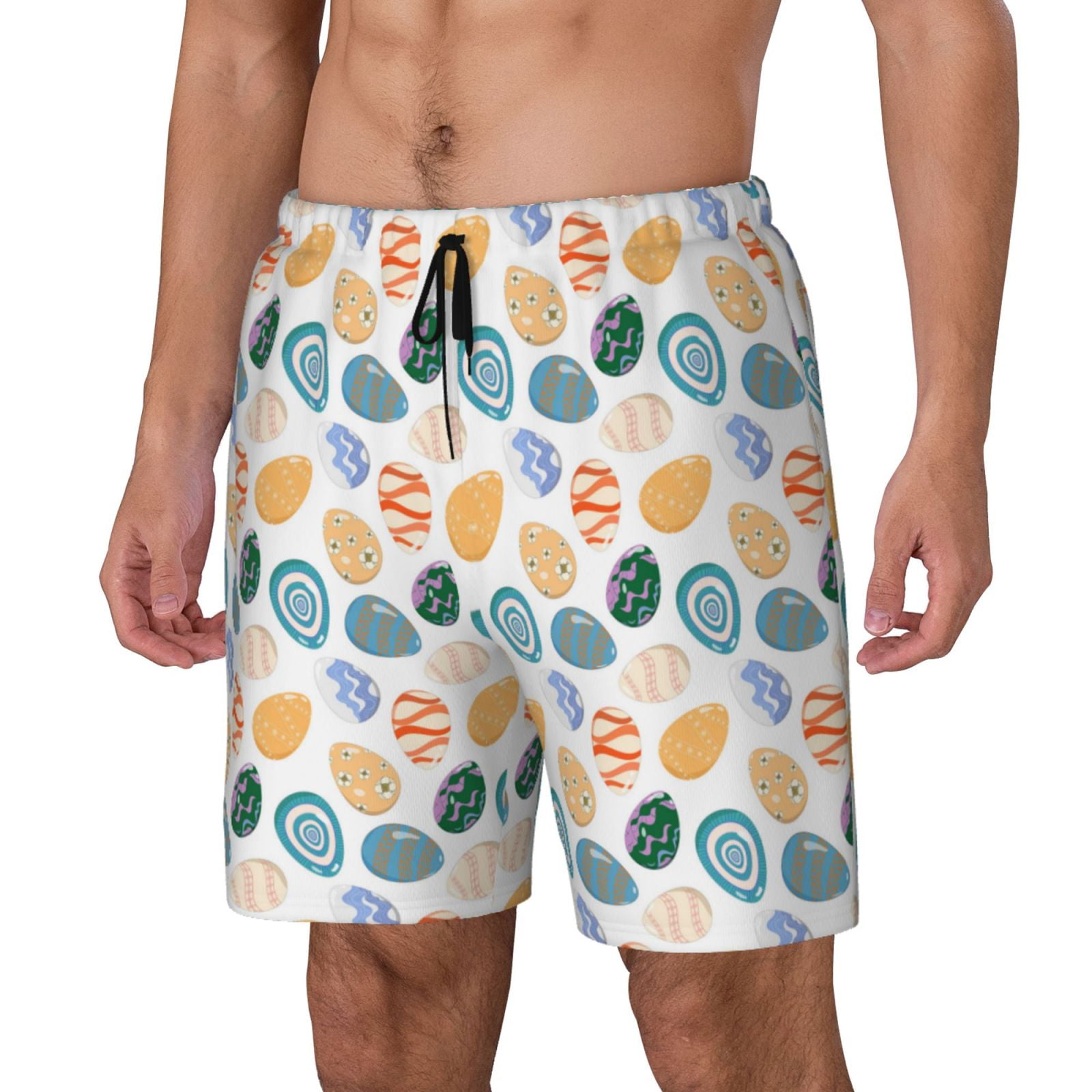 Balery Easter eggs Pattern Mens Swim Trunks Swim Shorts for Men Quick ...
