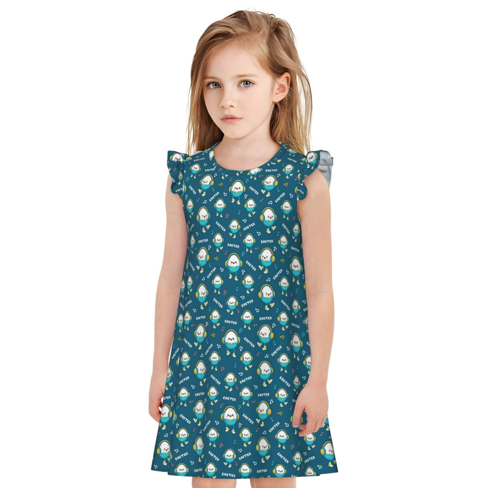 Balery Easter eggs dancing to music Pattern Princess Nightgown for ...