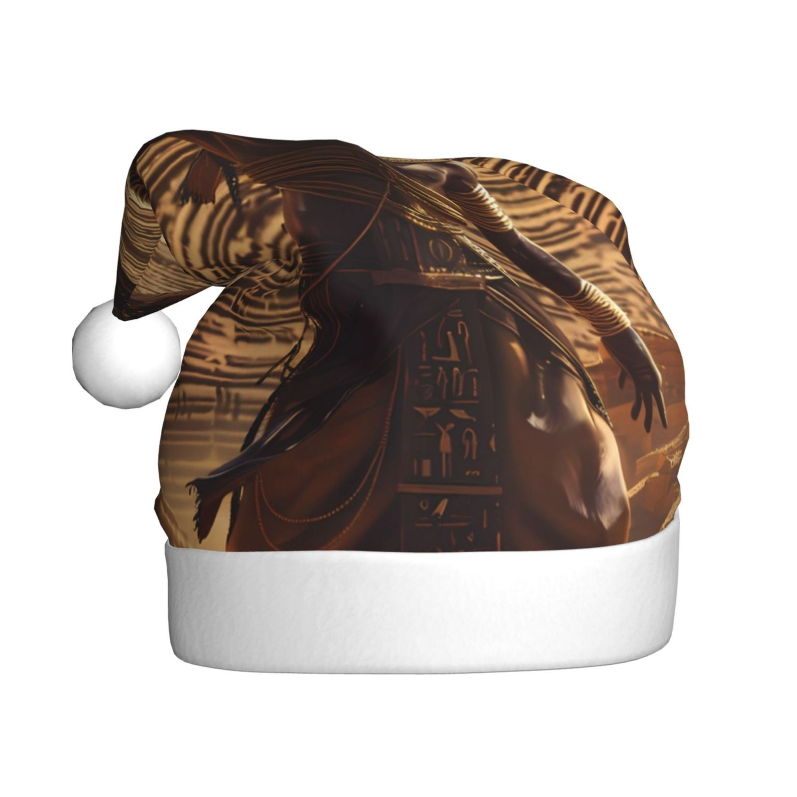 Balery Egyptian Cat Pharaoh Magic Pattern Santa Hat Christmas Hat Funny ...