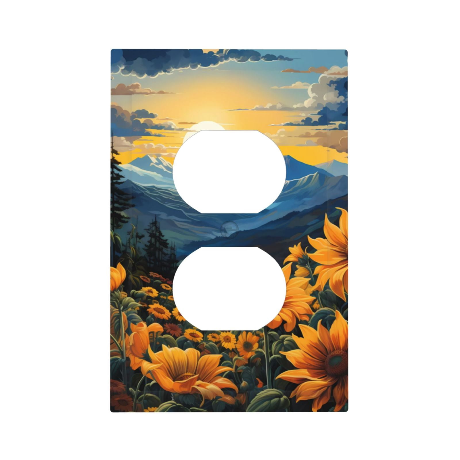 Balery Elegant Sunset Sunflower for Duplex Wall Plates Kit, Electrical ...