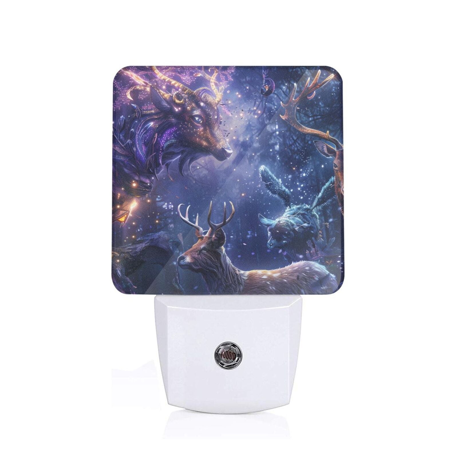 Balery Enchanted Forest Stag Gathering Pattern LED Night Light with ...