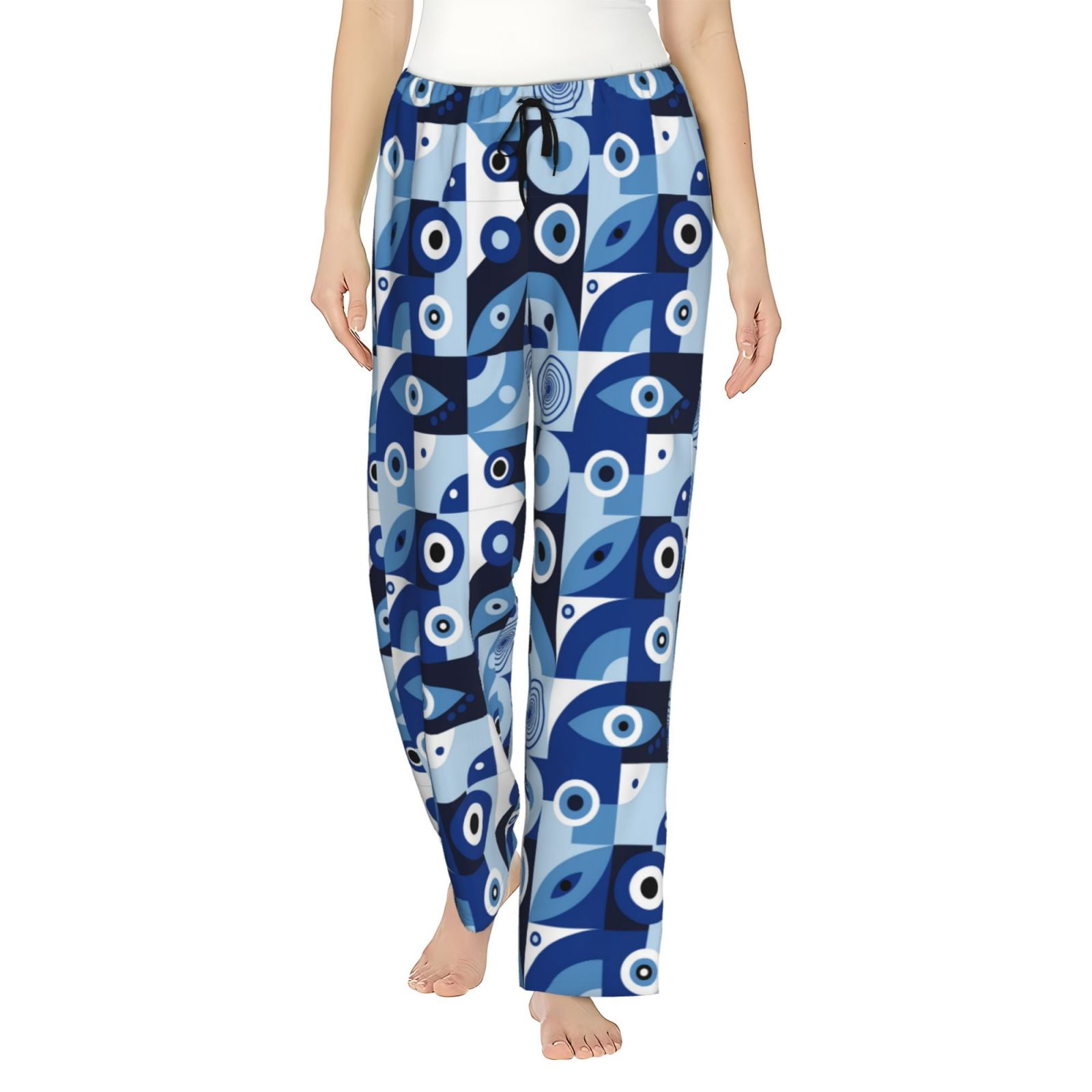 Balery Evil Eye print Women's Pajama Pants,Ultra Lightweight Pjs,Lounge ...