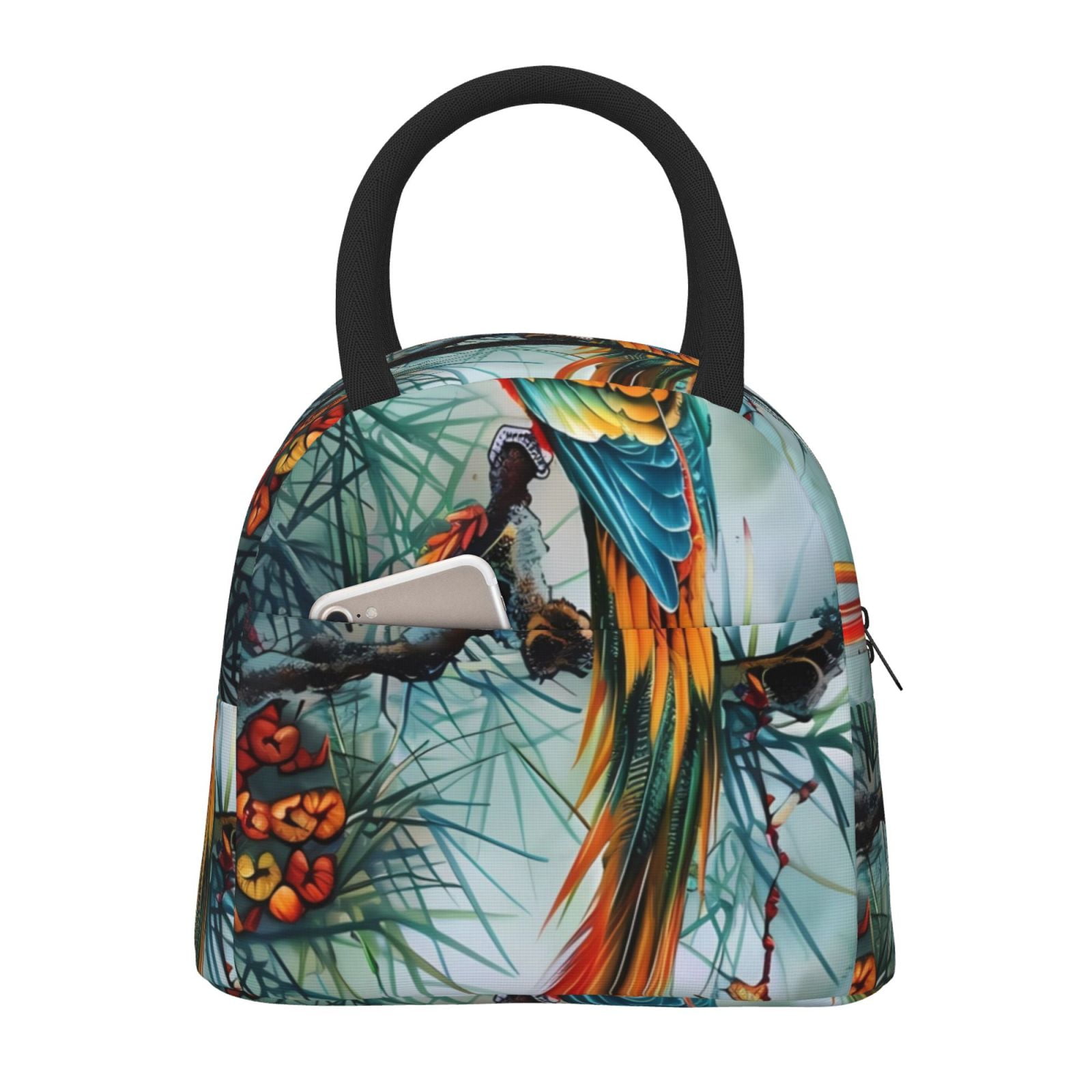 Balery Exotic Birds Forest Pattern Lunch Bag Women, Lunch Box, Lunch ...