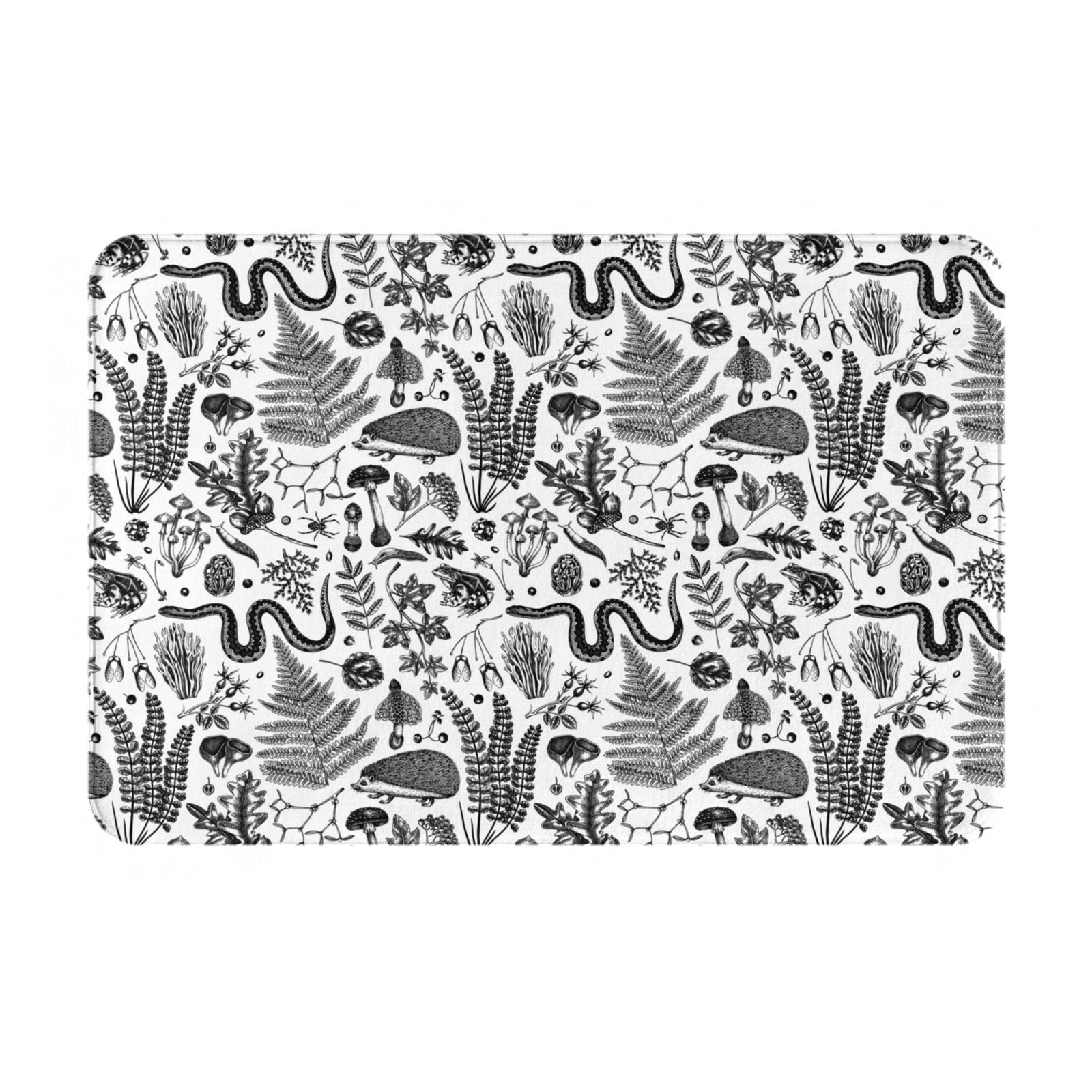 Balery Fall Forest Doormat, Durable Flannel Fabric, Waterproof Stain ...