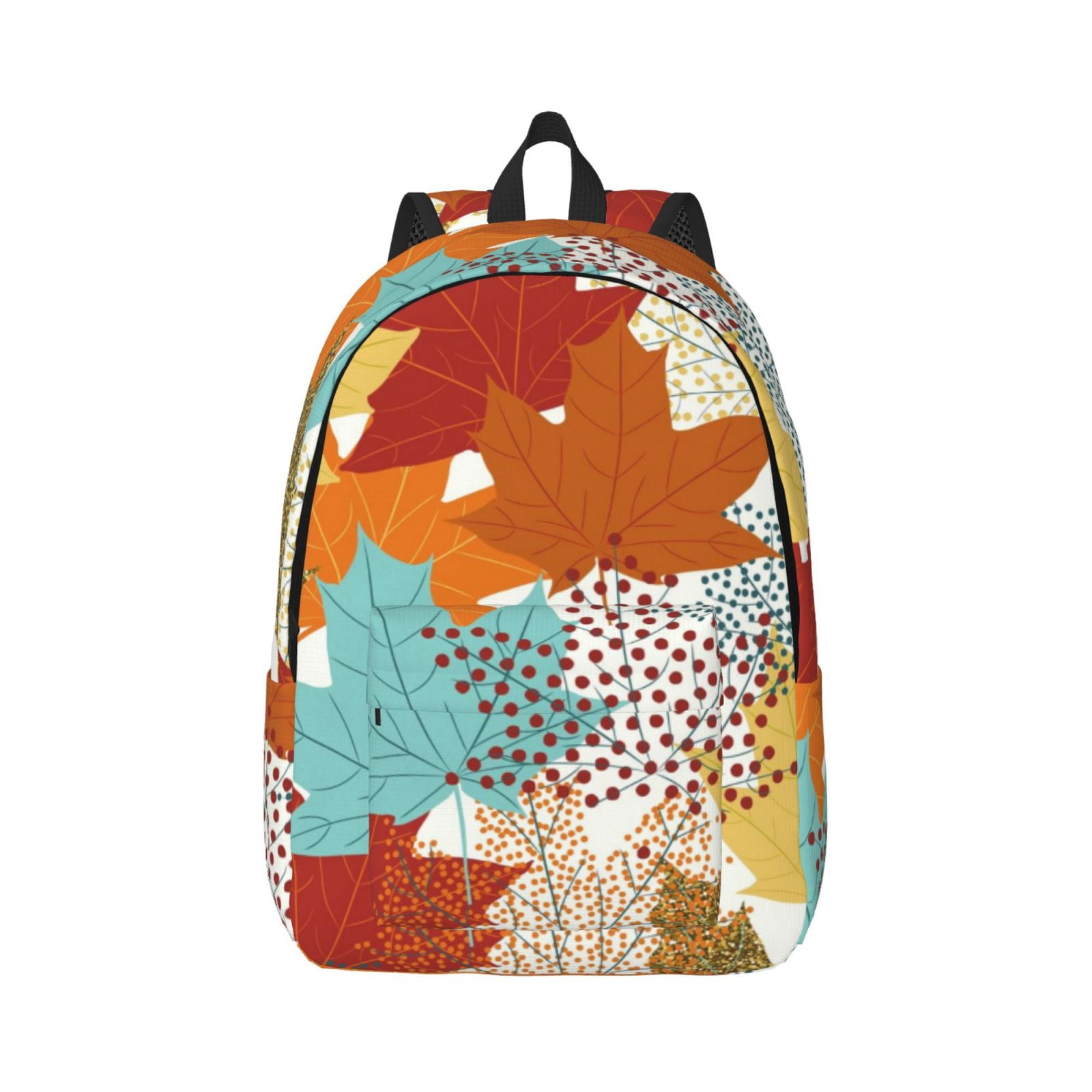 Balery Fall Maple Leaves Vintage Canvas Backpack for Men and Women ...
