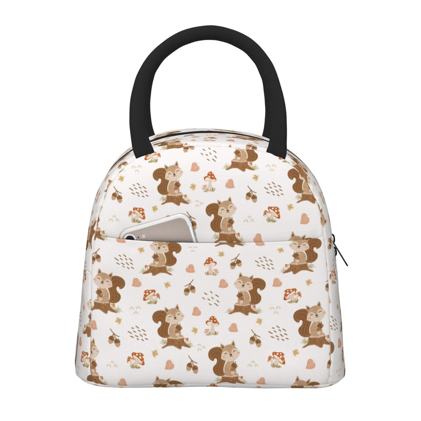 Balery Fall Squirrel Pattern Lunch Bag Women, Lunch Box, Lunch Bag ...