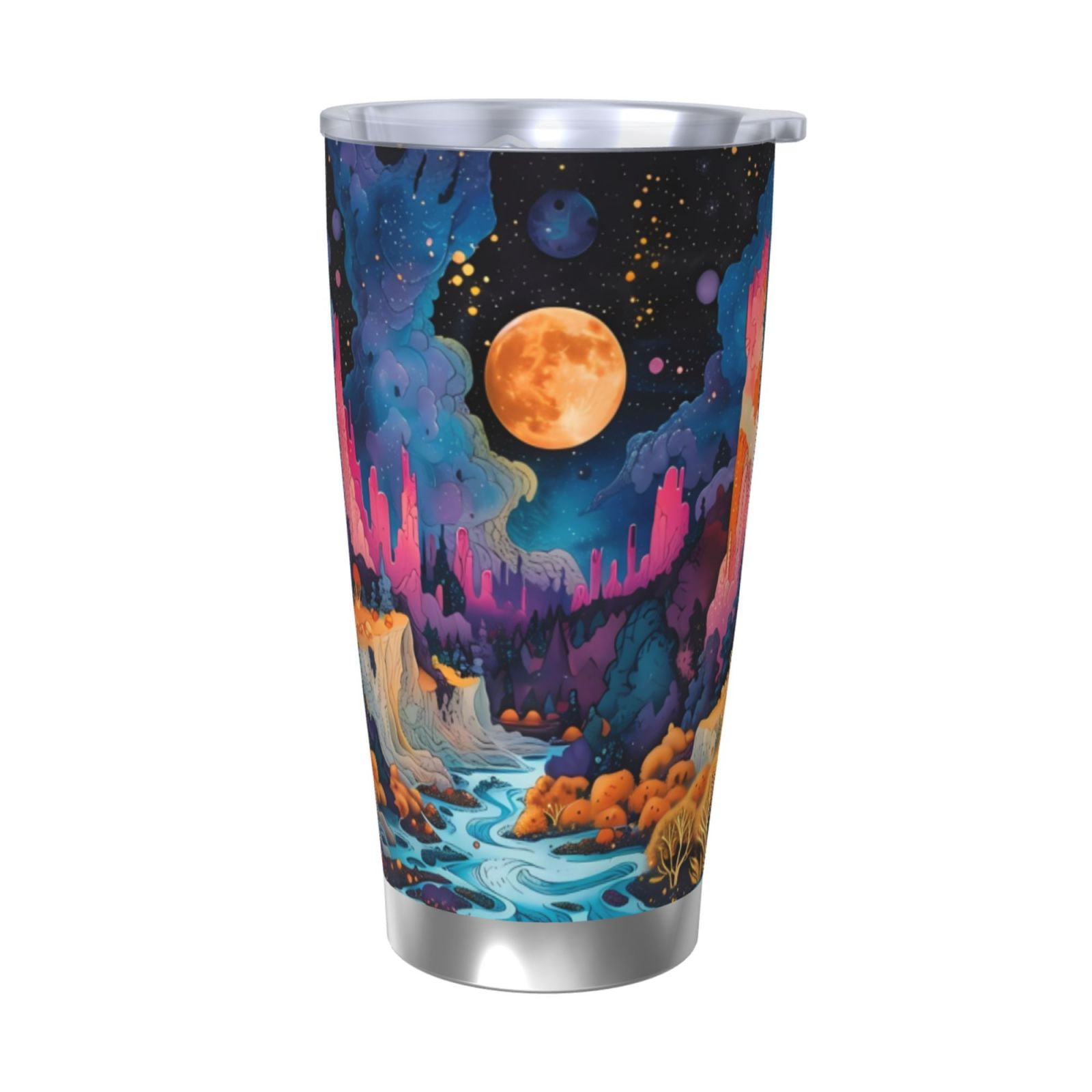 Balery Fantasy Cosmic Landscape Pattern 20oz Insulated Car Cup with ...