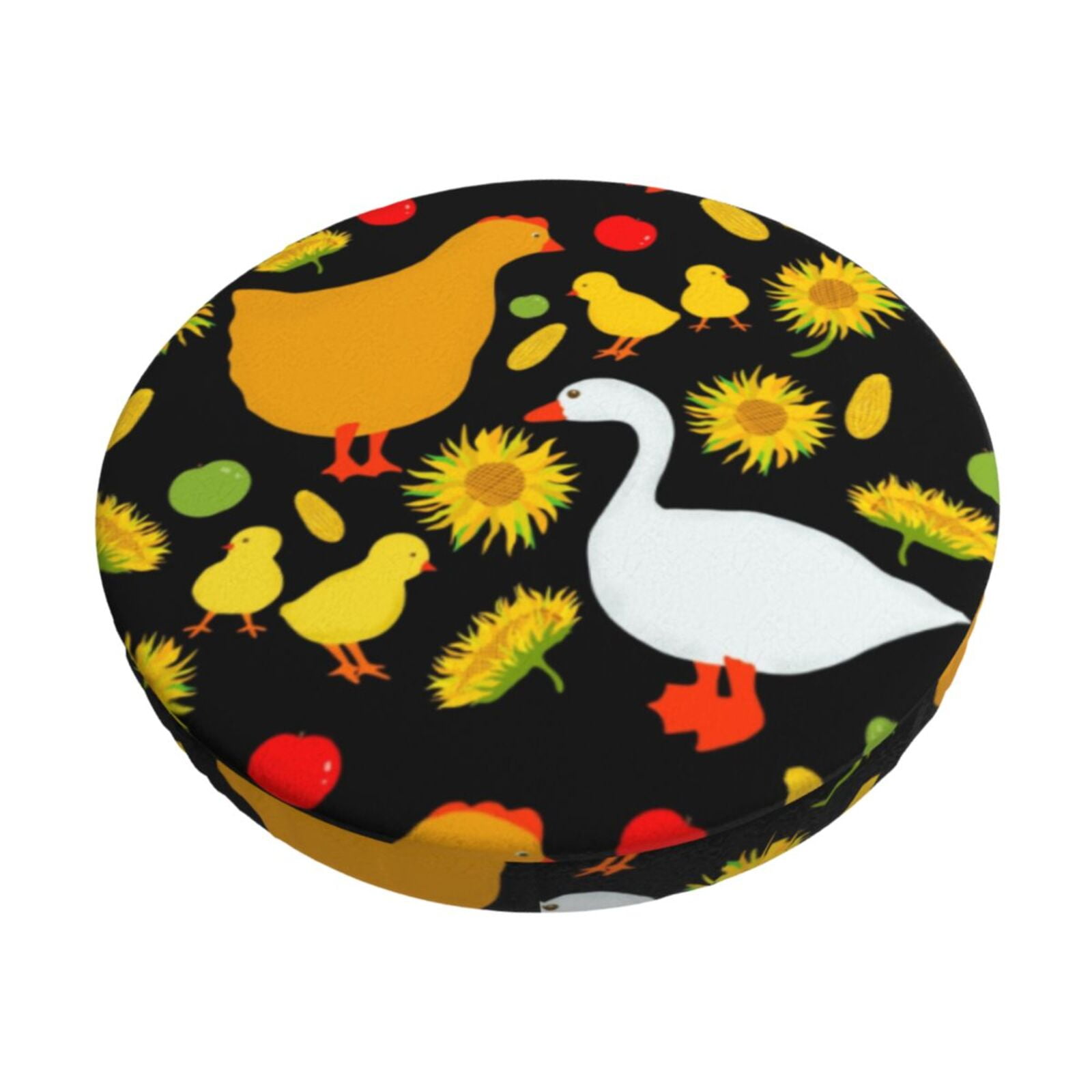 Balery Farm Goose Round Bar Stool Seat Covers Velvet Fabric Adjustable ...