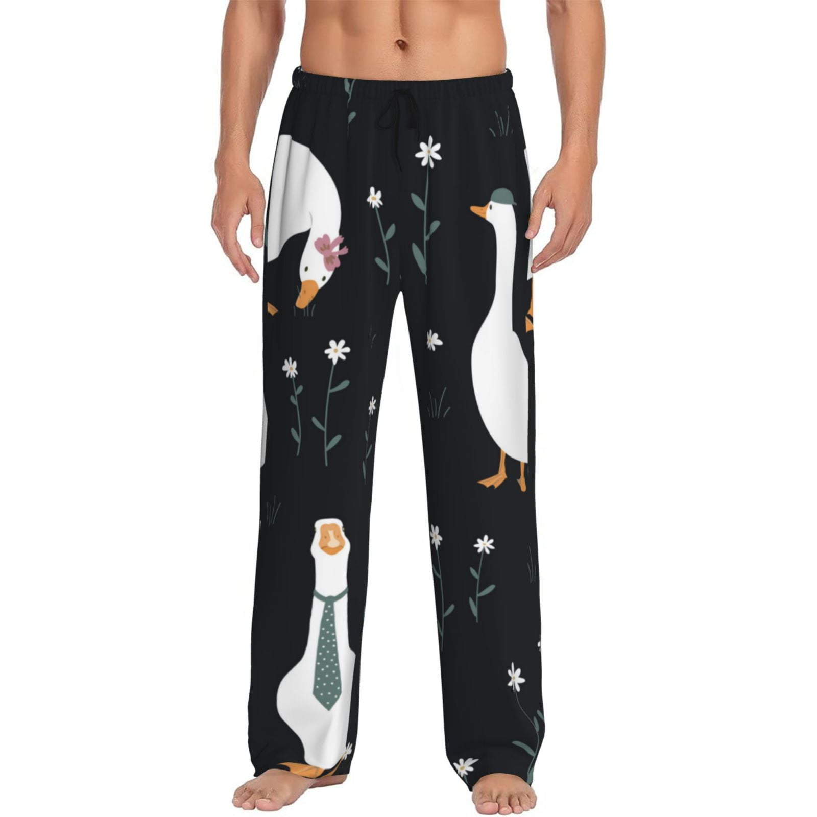 Balery Fashionable Goose print Men's Pajama Pants,Ultra Lightweight Pjs ...