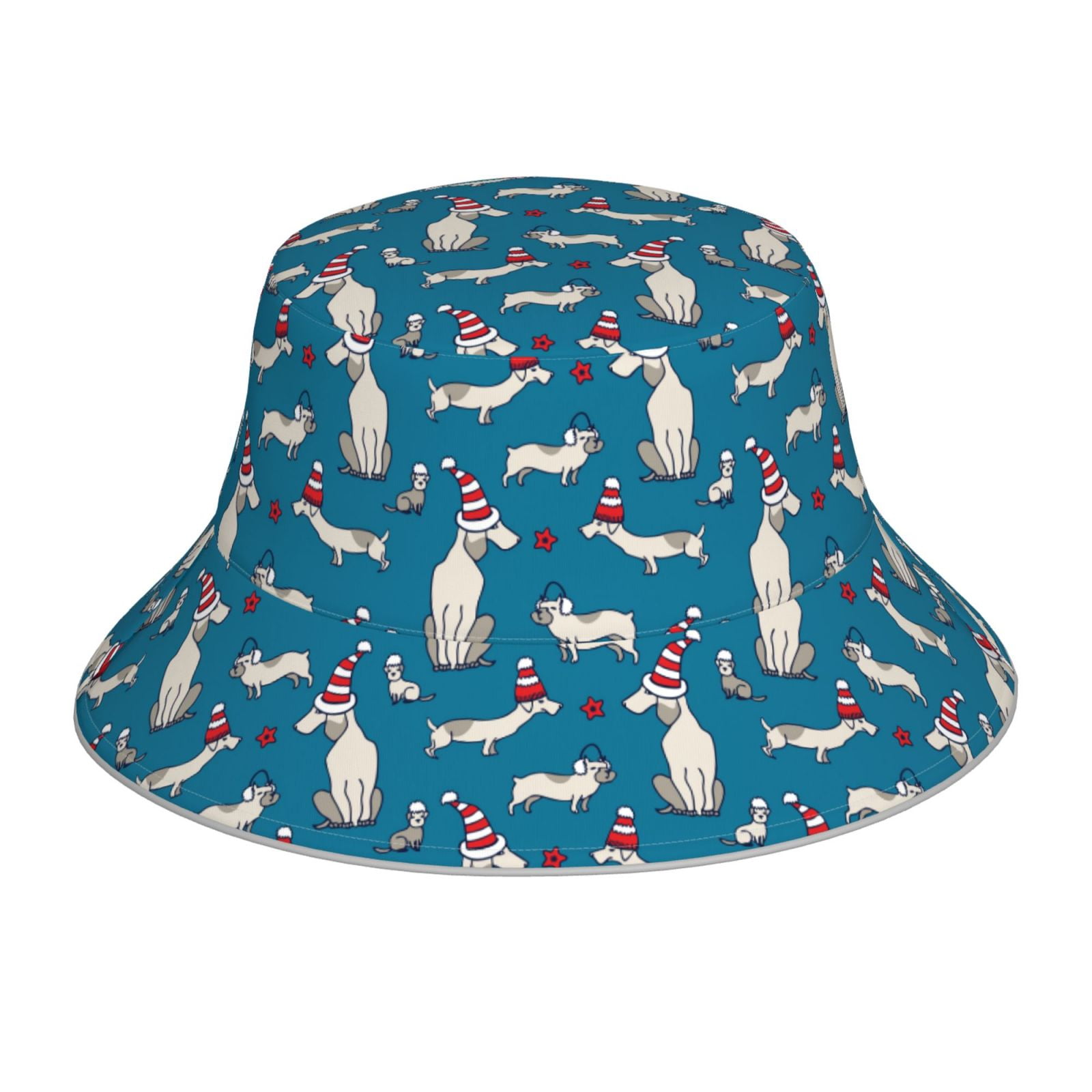 Balery Festive Dachshund Fun Sun Hats for Men Women Bucket Hat UPF 50 ...