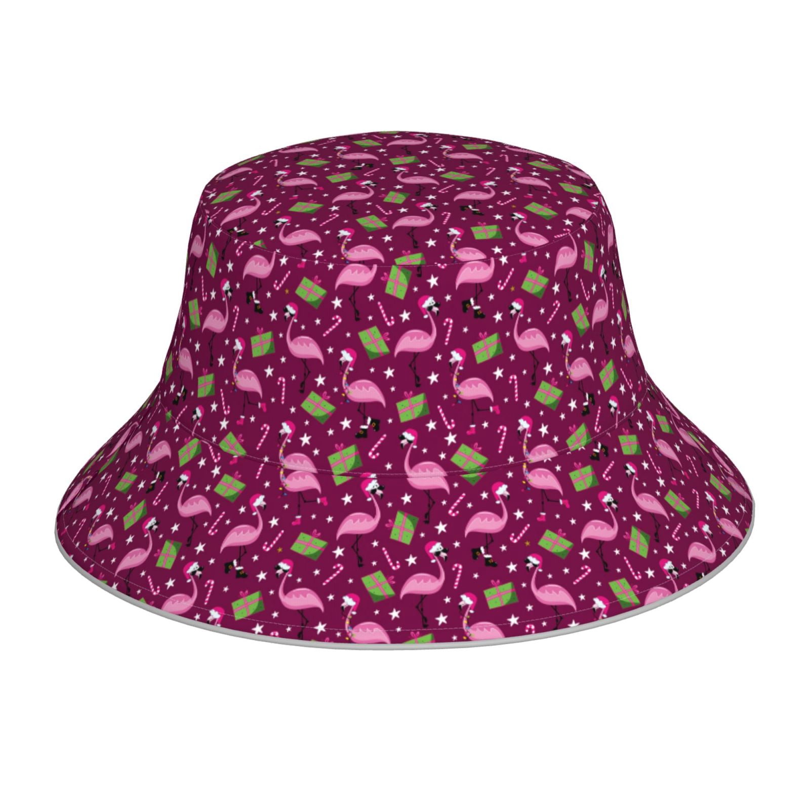 Balery Festive Flamingos Sun Hats for Men Women Bucket Hat UPF 50 ...