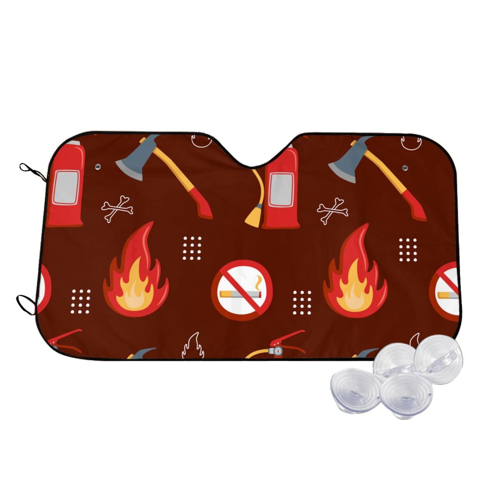 Balery Fire Extinguisher Print Car Windshield Sun Shade,Windshield ...