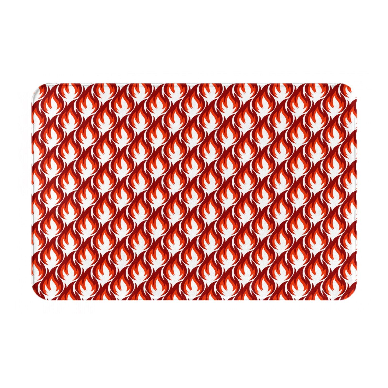 Balery Fire Symbols Doormat, Durable Flannel Fabric, Waterproof Stain ...