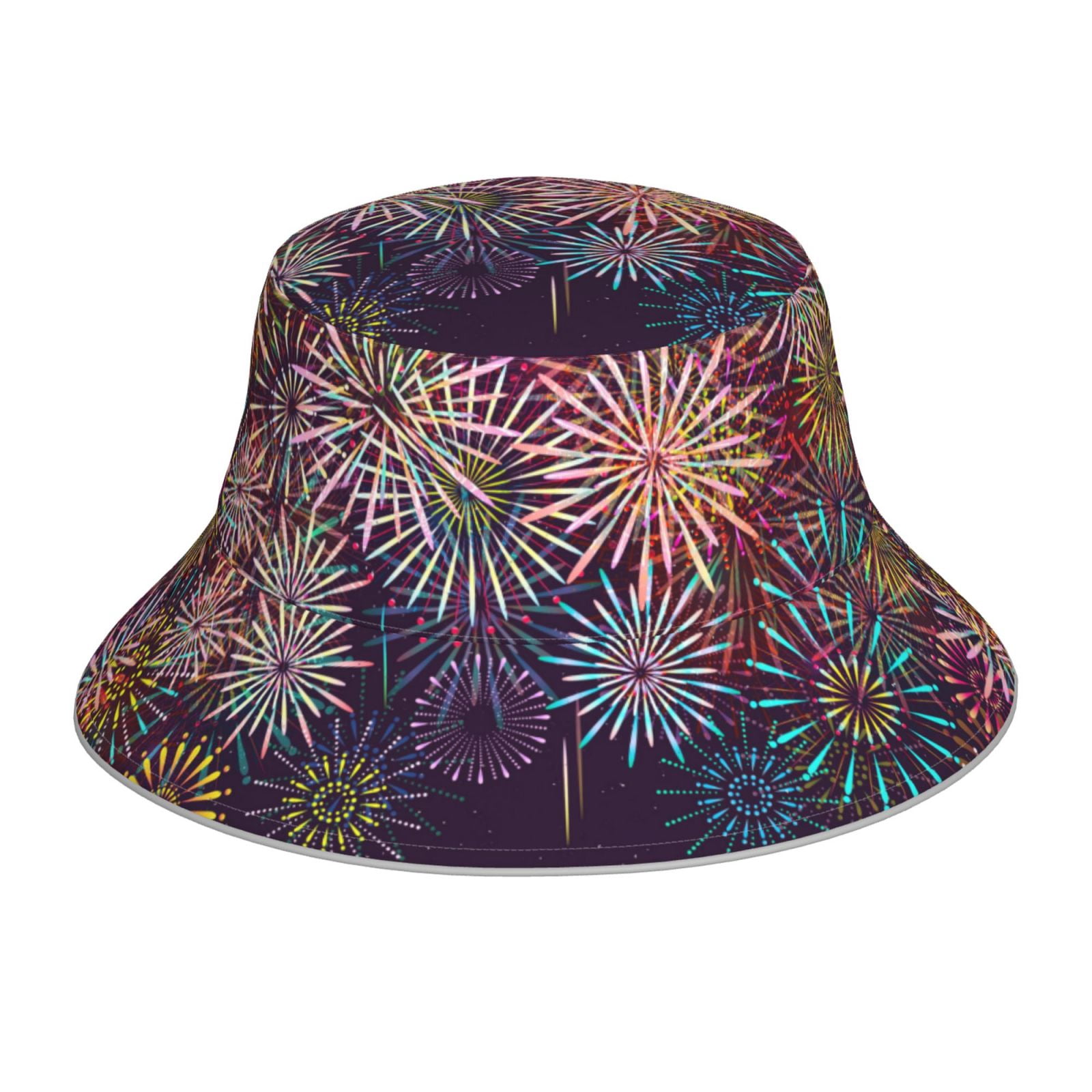 Balery Fireworks2 Sun Hats for Men Women Bucket Hat UPF 50+ Buckey Hat ...