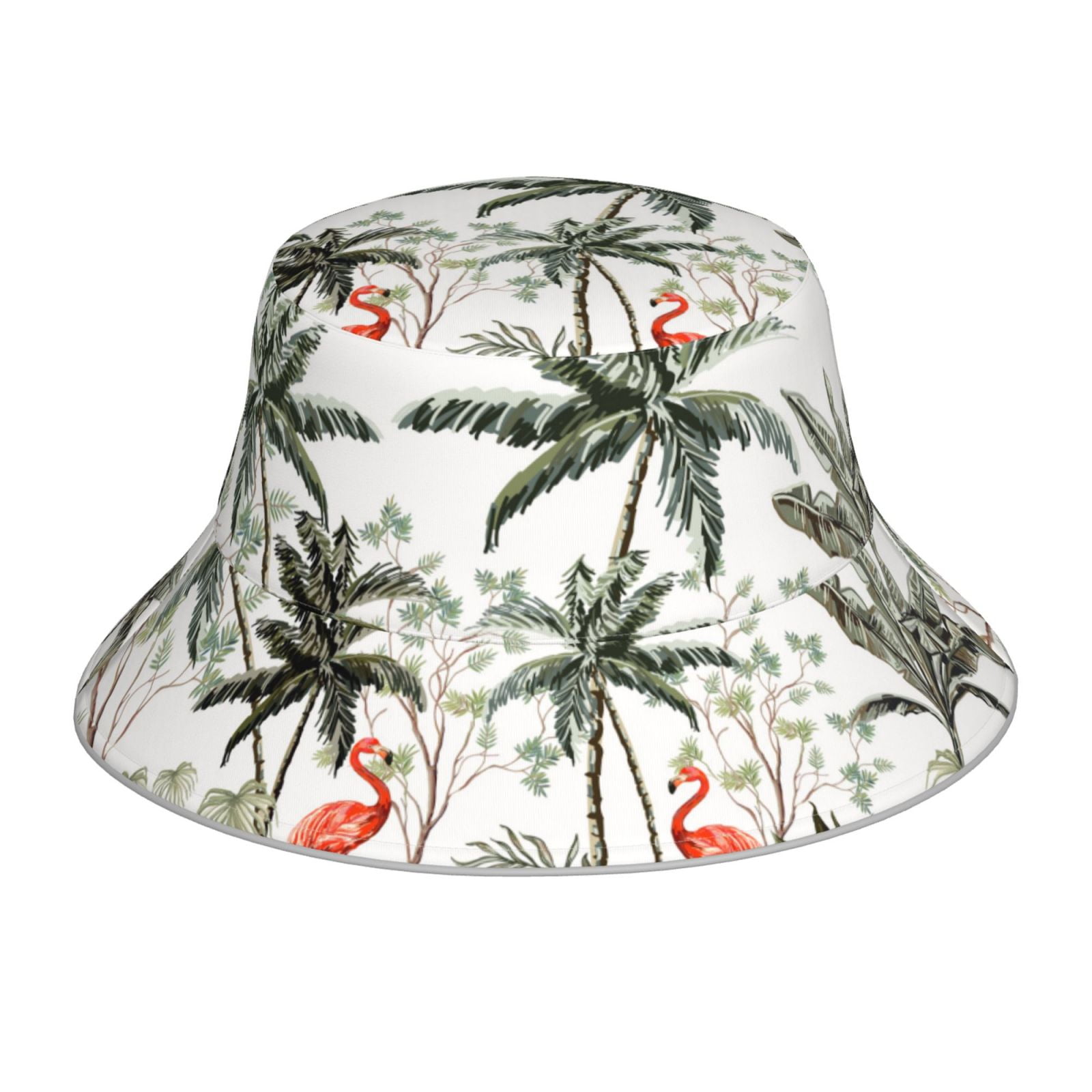 Balery Flamingo Palm Trees Sun Hats for Men Women Bucket Hat UPF 50 ...