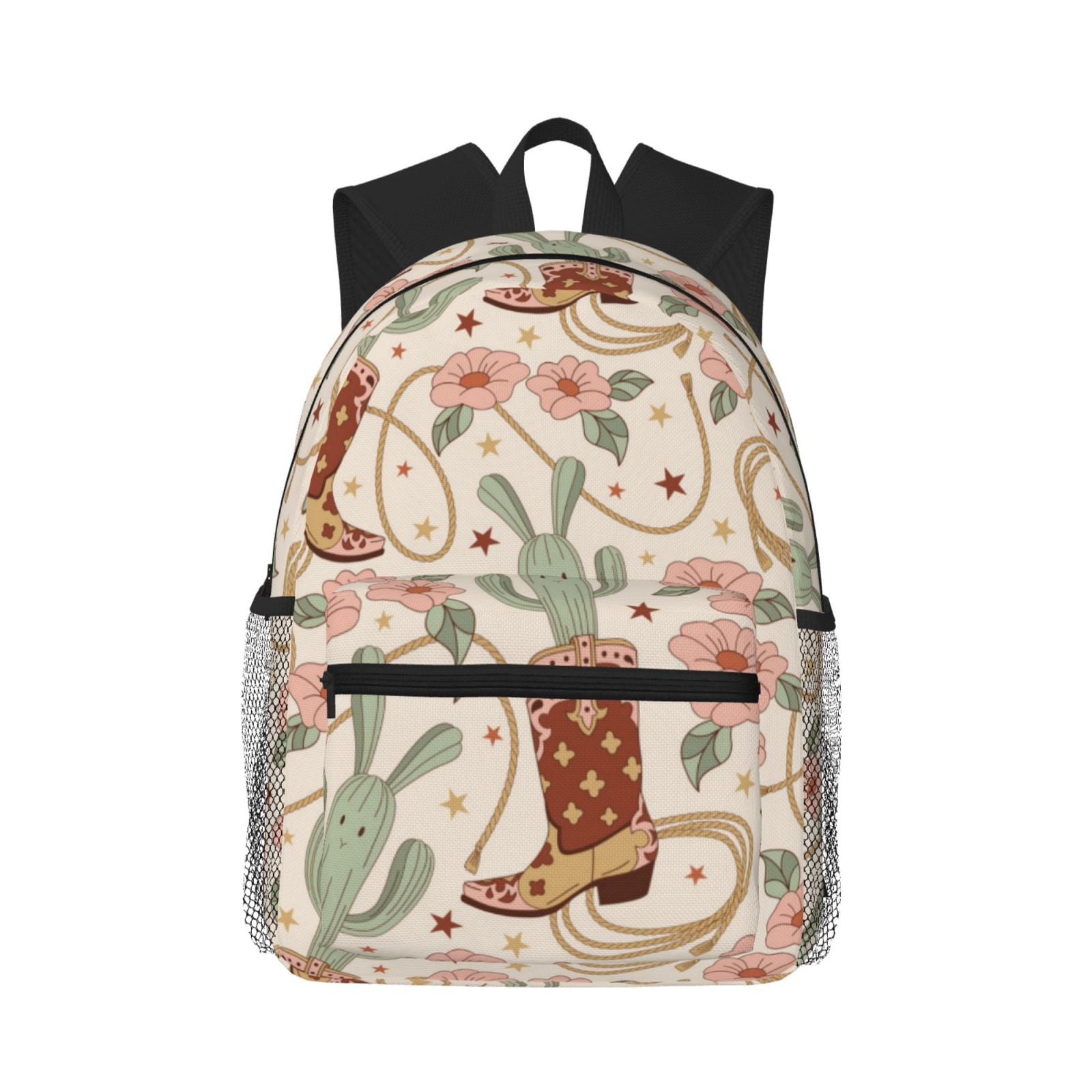 Balery Floral Cowboy Boots Backpack for Women Men,Lightweight Casual ...