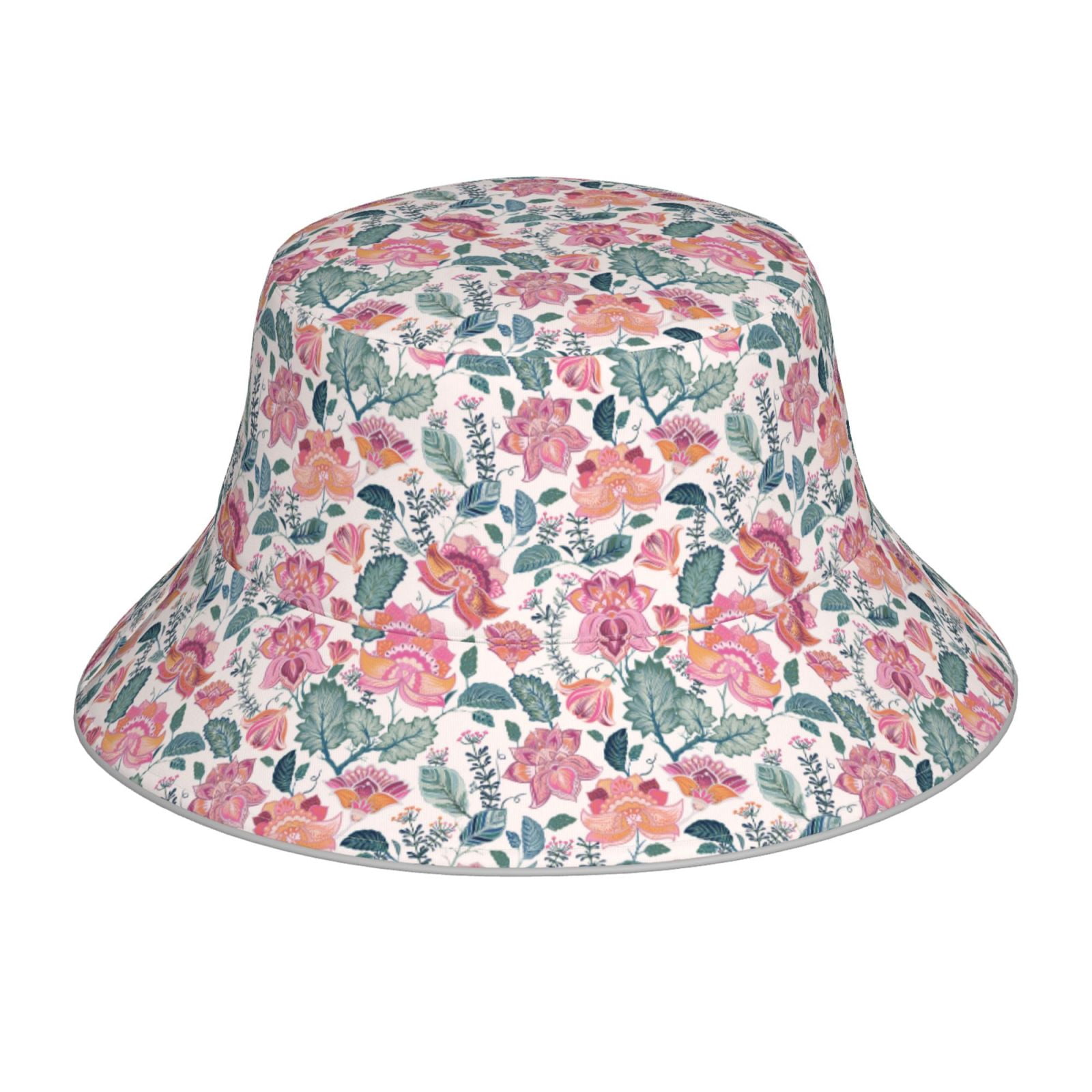 Balery Flower Leaves Sun Hats for Men Women Bucket Hat UPF 50+ Buckey ...