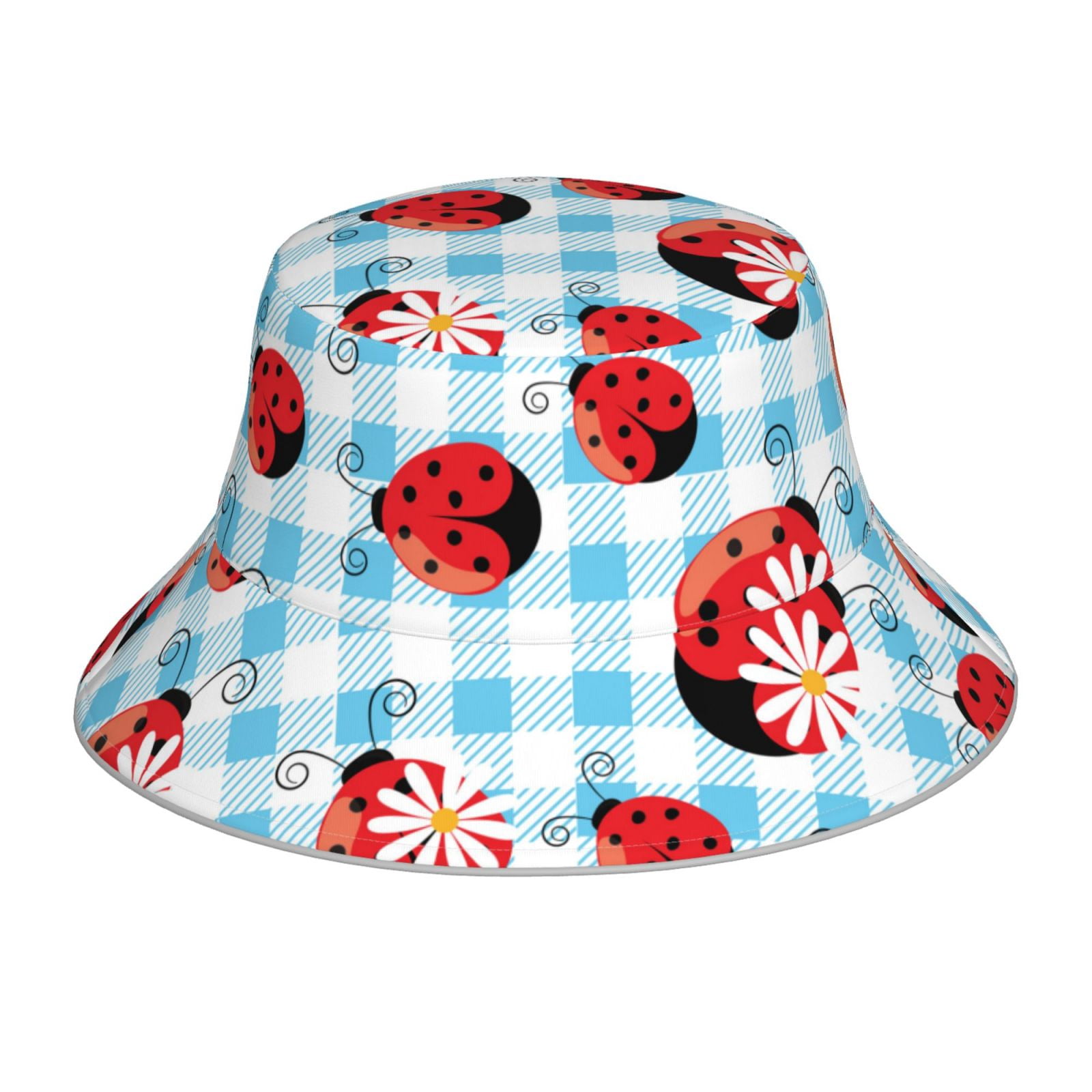 Balery Flowers and Lady Bugs Sun Hats for Men Women Bucket Hat UPF 50 ...