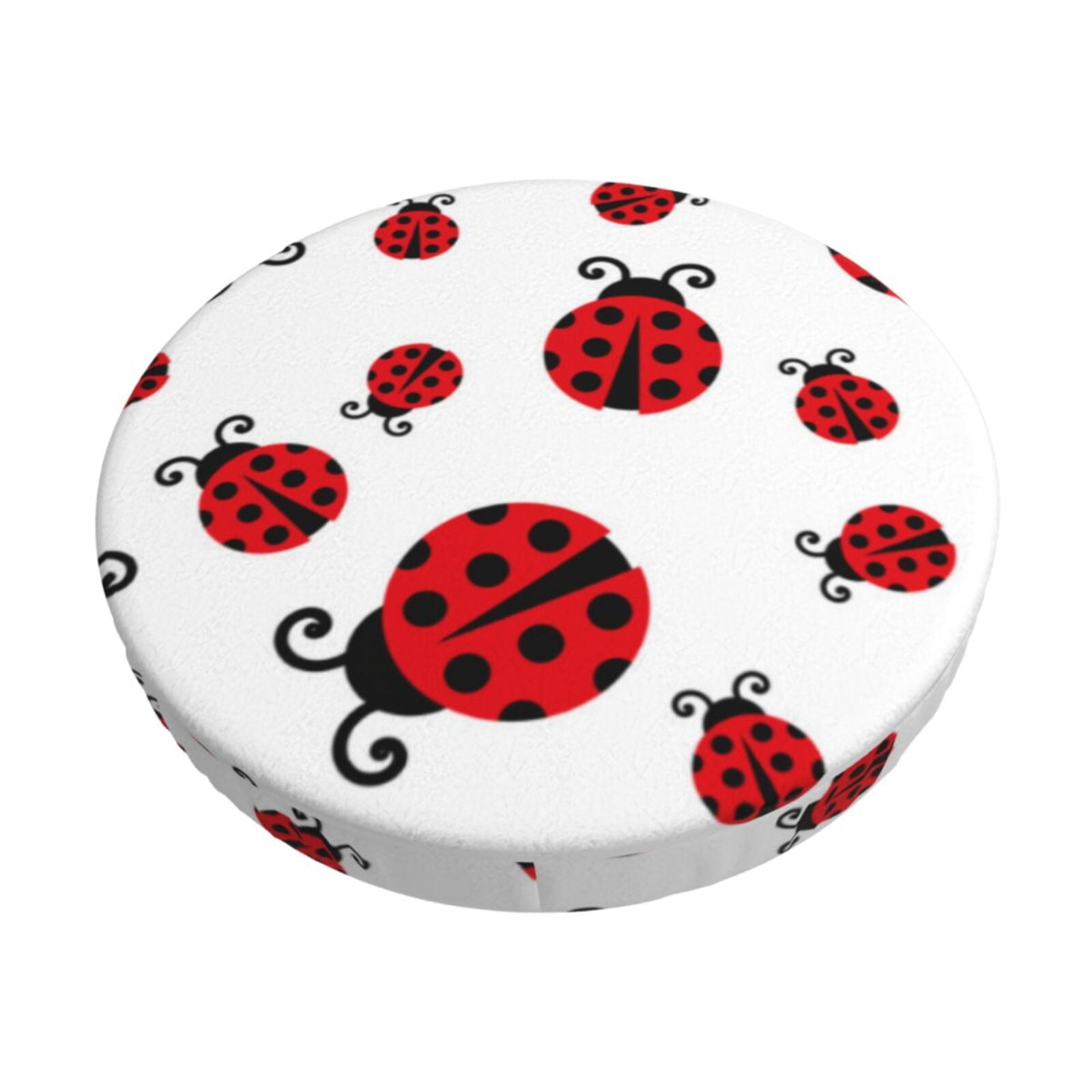Balery Fly Flying Ladybug Round Bar Stool Seat Covers Velvet Fabric ...