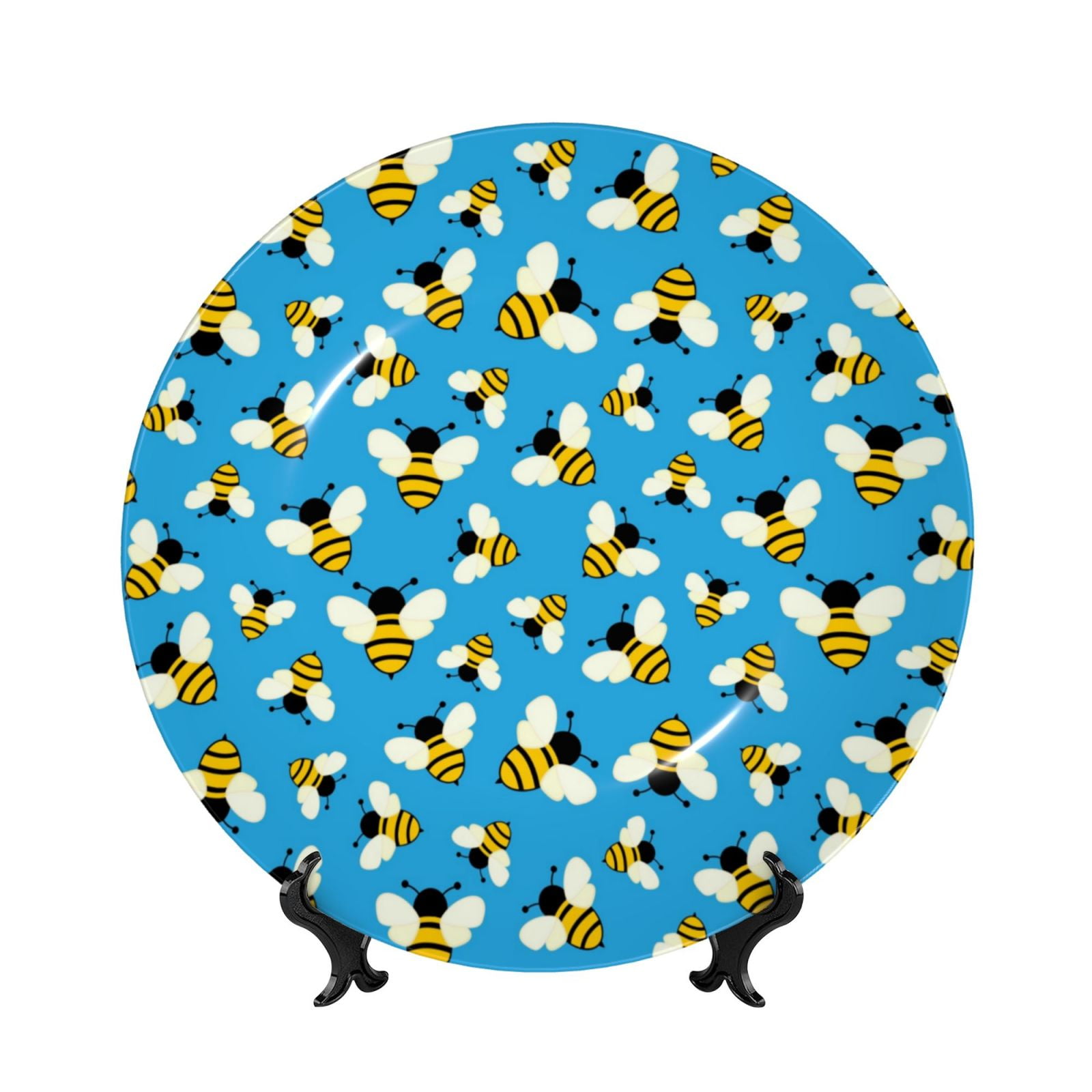 Balery Flying Bees Print Bone China Decorative Plate Ceramic Dinner ...