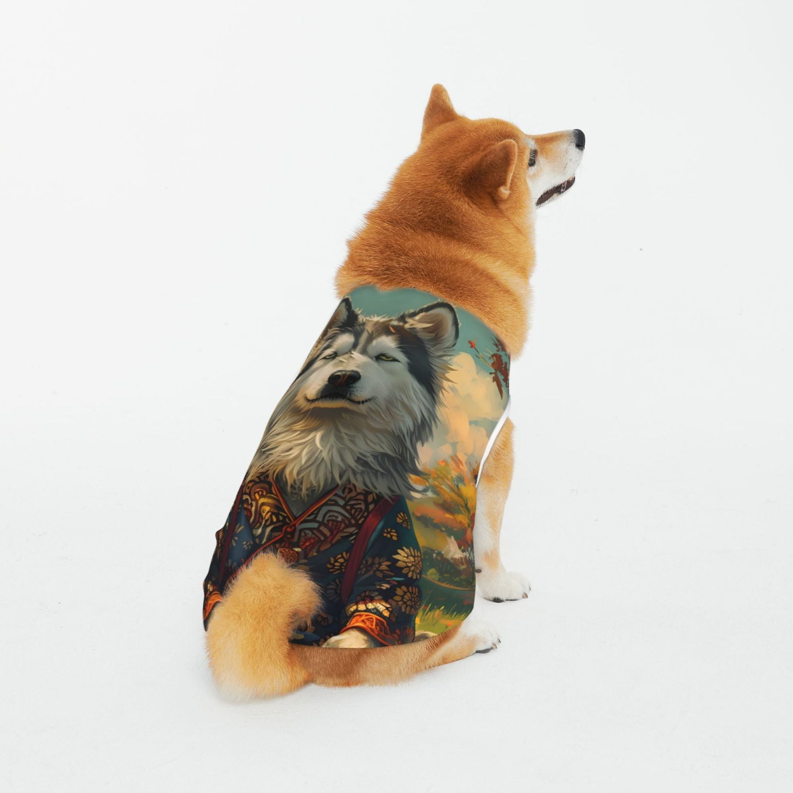 Balery Forest Maple Leaf Husky Pattern Cat Dog Sweater,Knit Big Dog ...