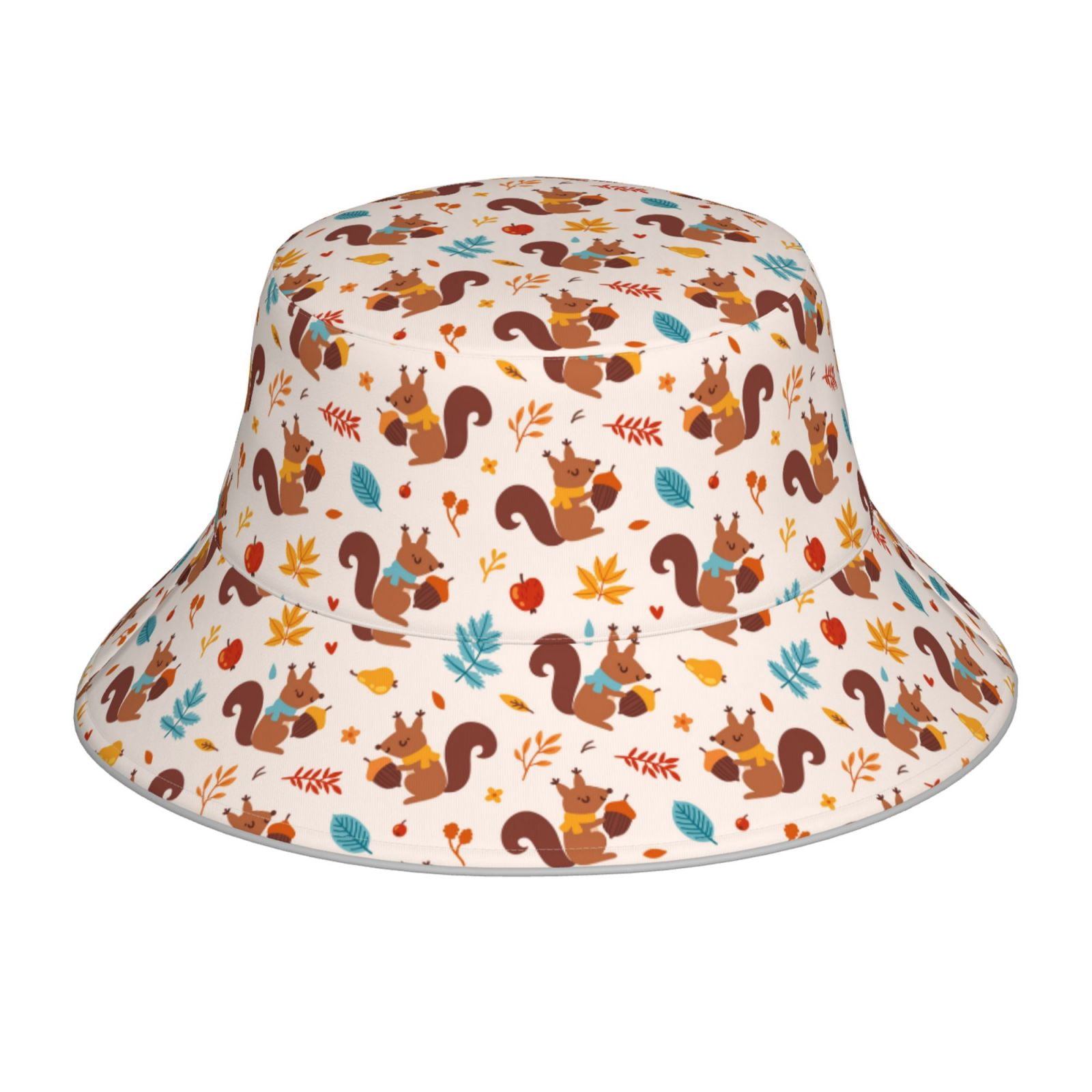 Balery Forest Squirrel Nuts Sun Hats for Men Women Bucket Hat UPF 50 ...