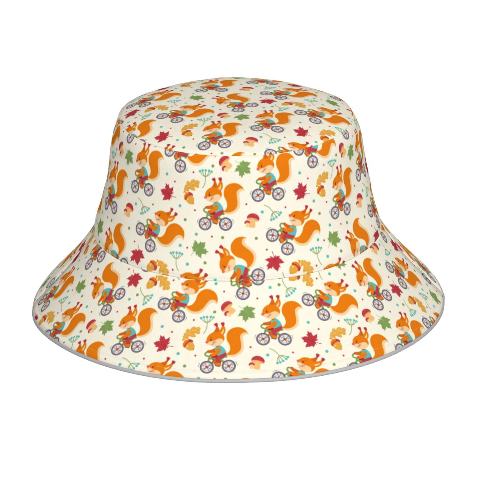 Balery Forest Squirrel Sun Hats for Men Women Bucket Hat UPF 50+ Buckey ...