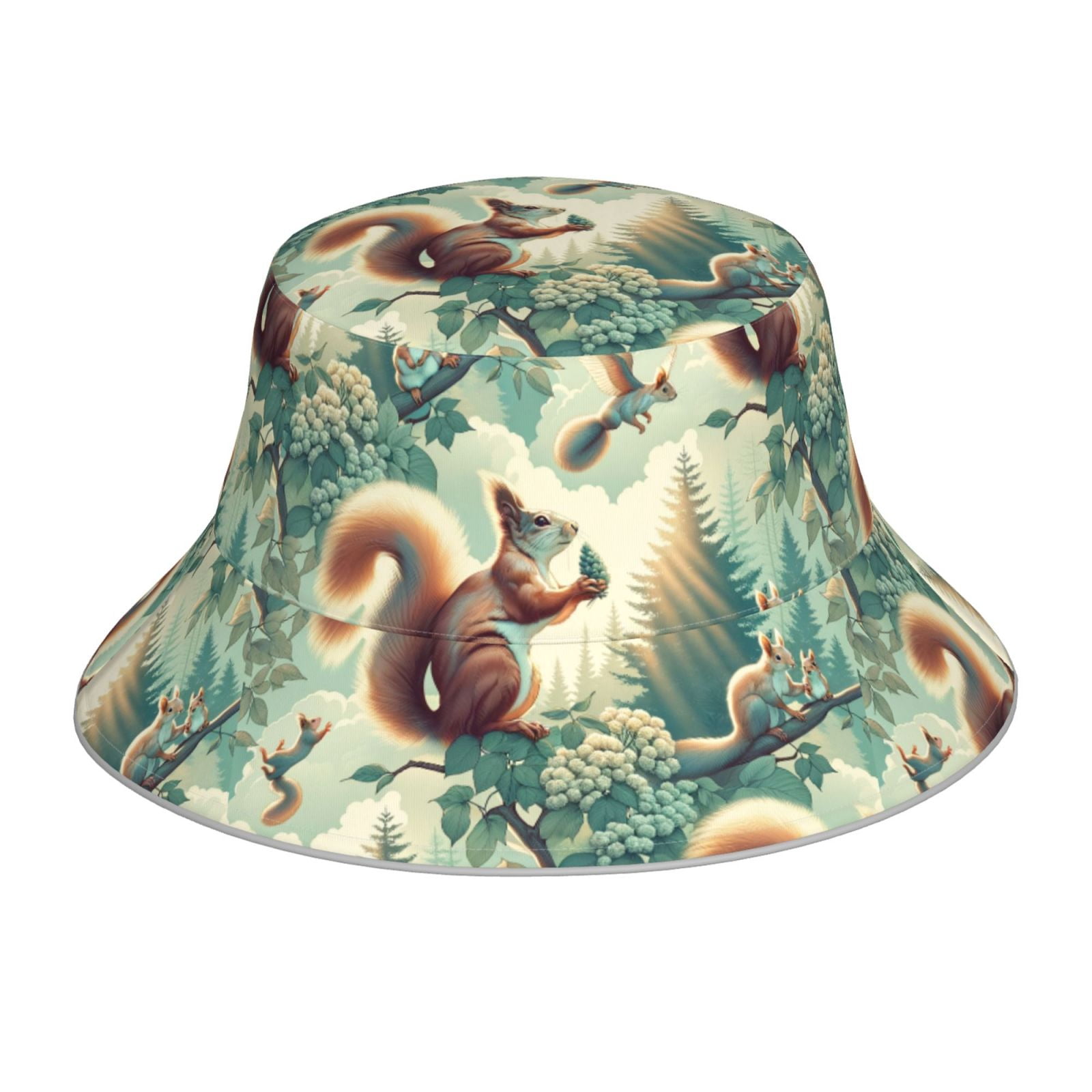 Balery Forest squirrel surreal Sun Hats for Men Women Bucket Hat UPF 50 ...