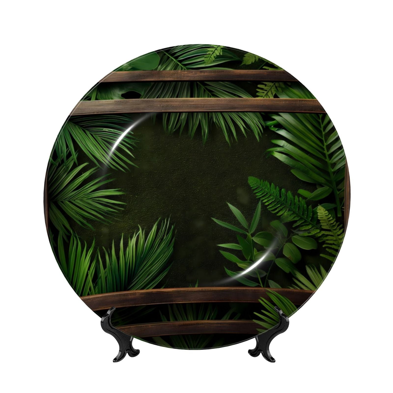 Balery Framed Greenery Wall Art Print Bone China Decorative Plate ...