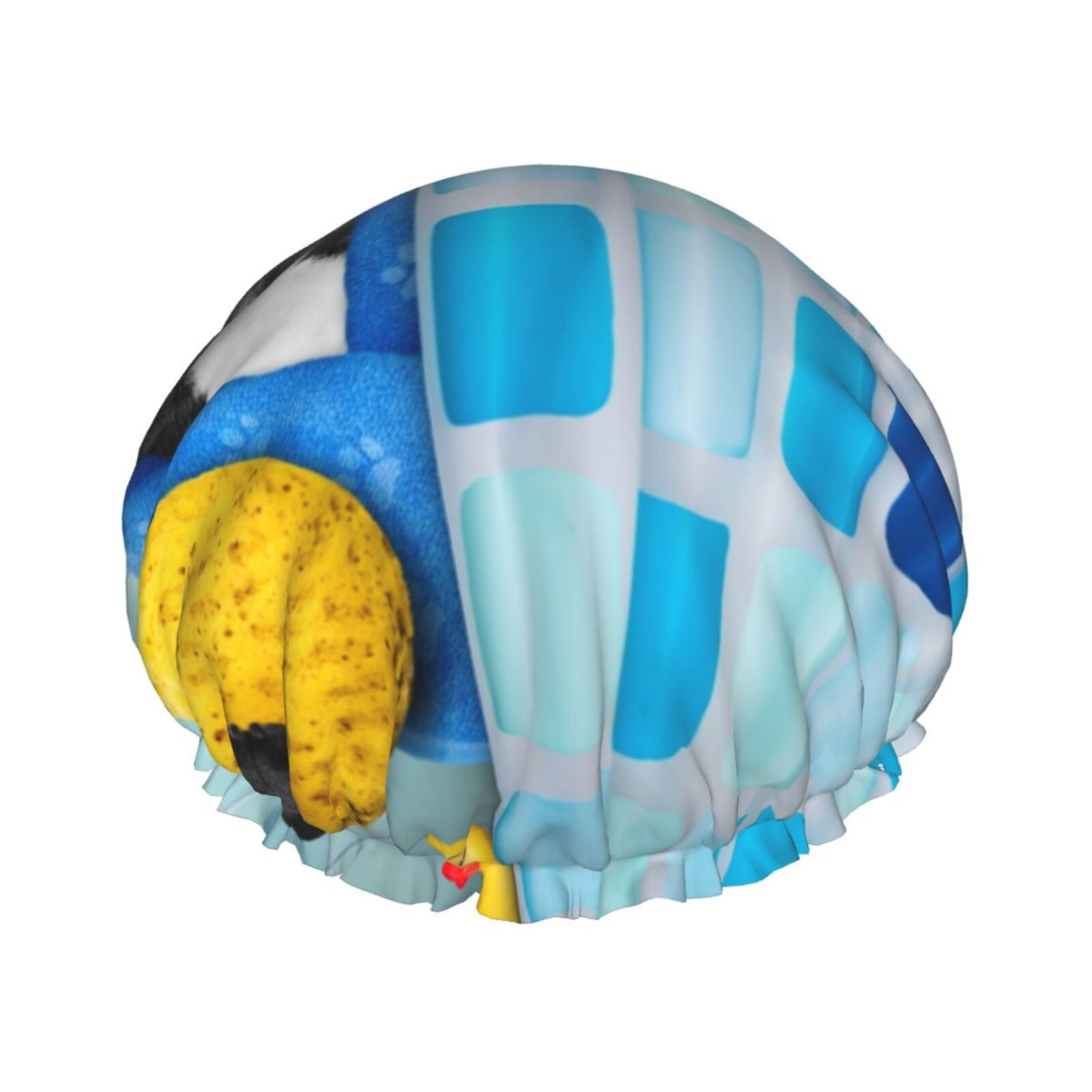 Balery French Bulldog Dog In A Bathtub Shower Caps, Double Layer ...