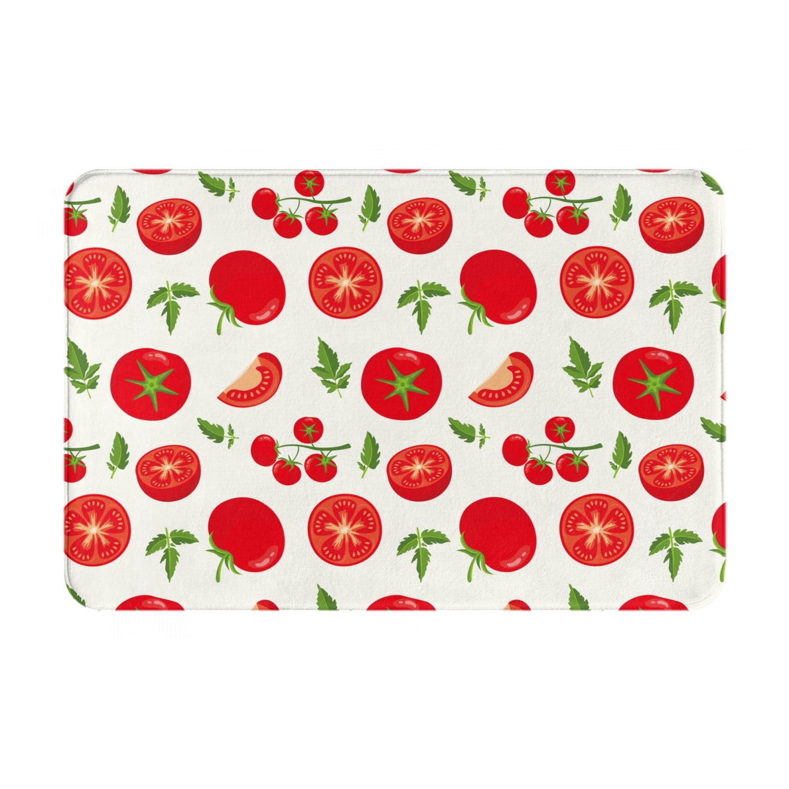 Balery Fresh Red Tomato Doormat, Durable Flannel Fabric, Waterproof ...