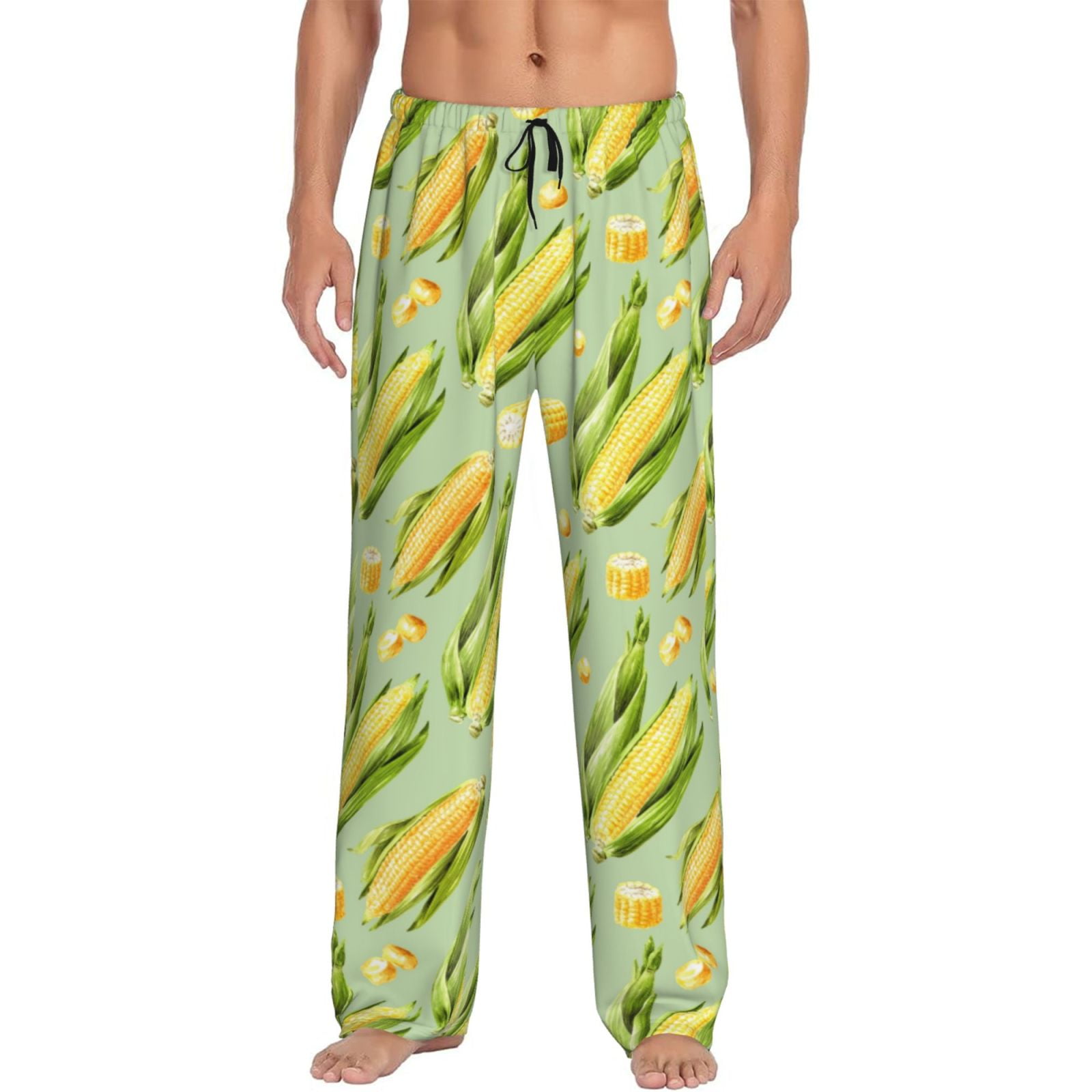 Balery Fresh Sweet Corn print Men's Pajama Pants,Ultra Lightweight Pjs ...