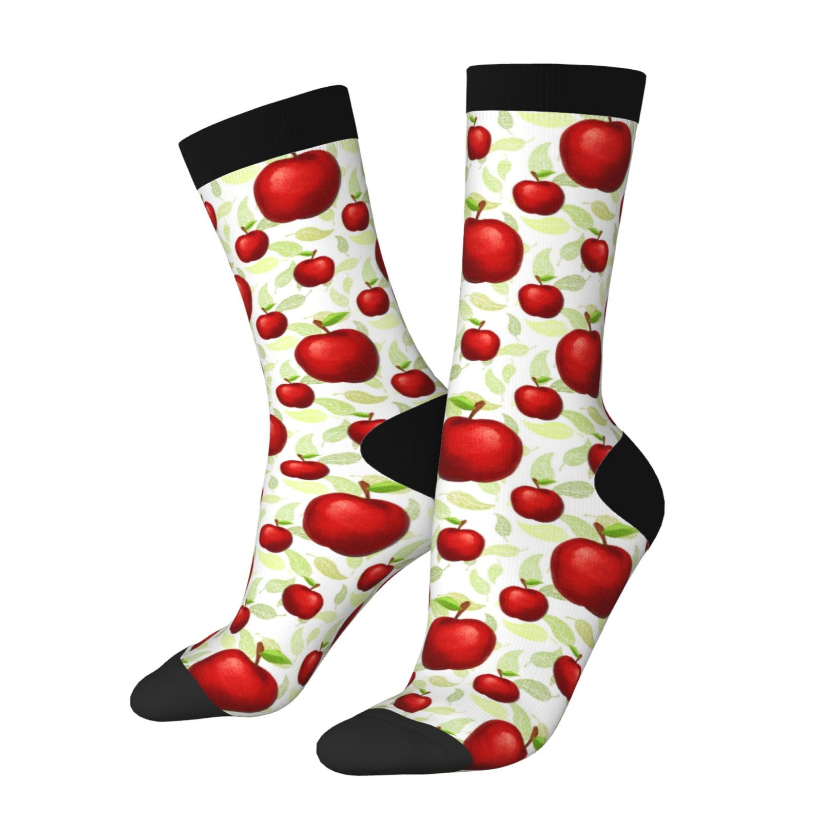 Balery Fruit Apples Pattern Crew Socks Unisex– Soft & Breathable Socks ...