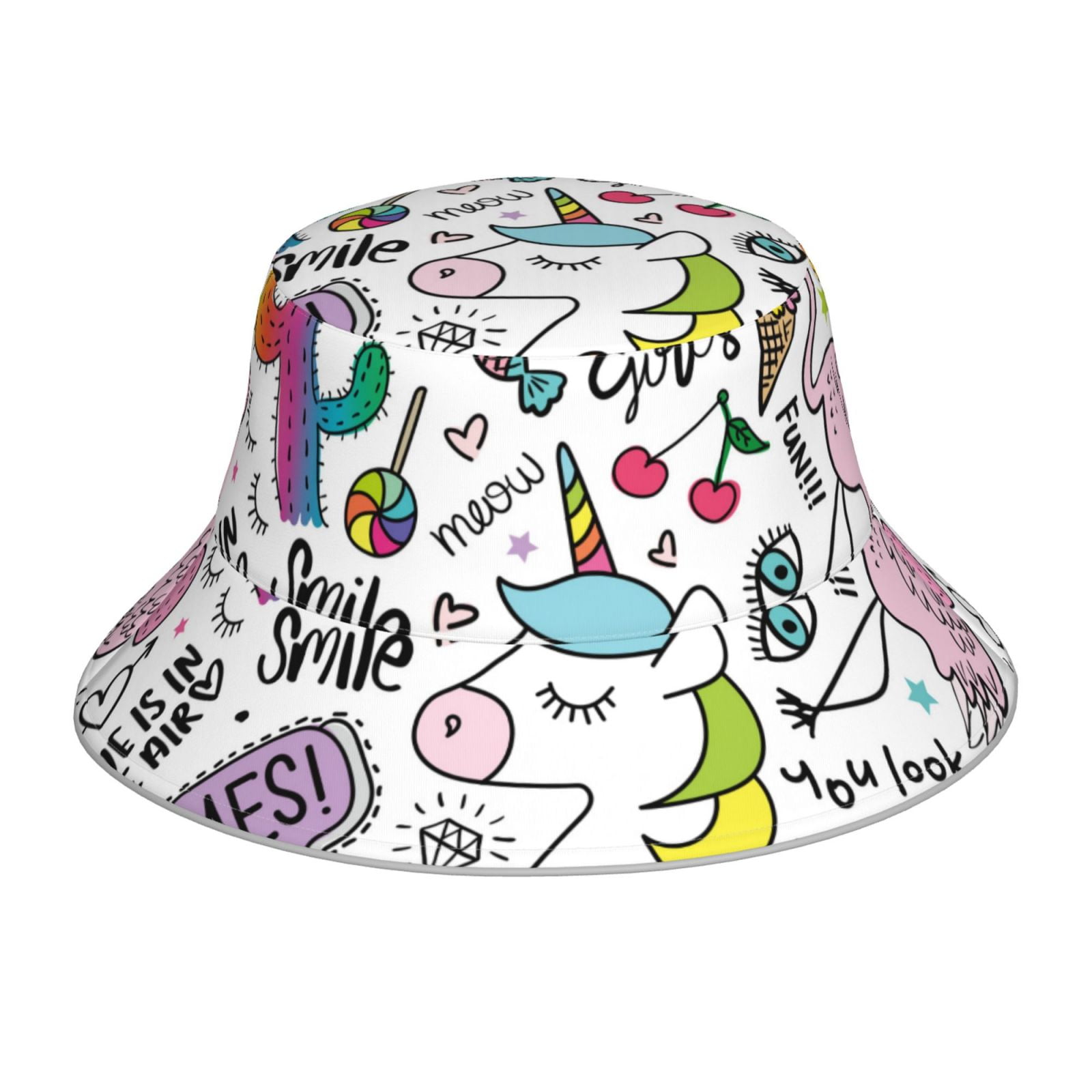 Balery Fun Animal with Unicorn Sun Hats for Men Women Bucket Hat UPF 50 ...