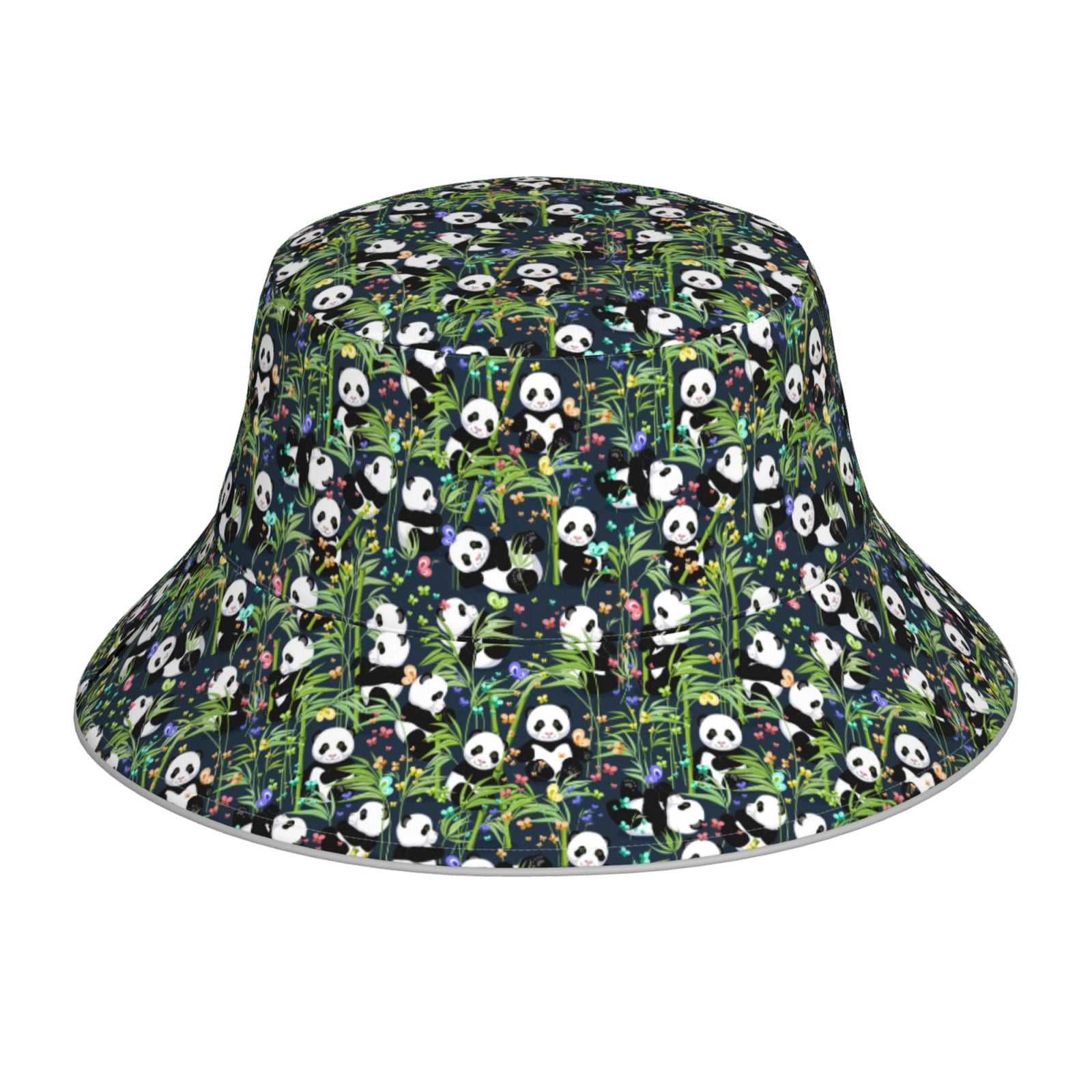 Balery Fun Panda Playing With Bamboo Leaves Sun Hats for Men Women ...