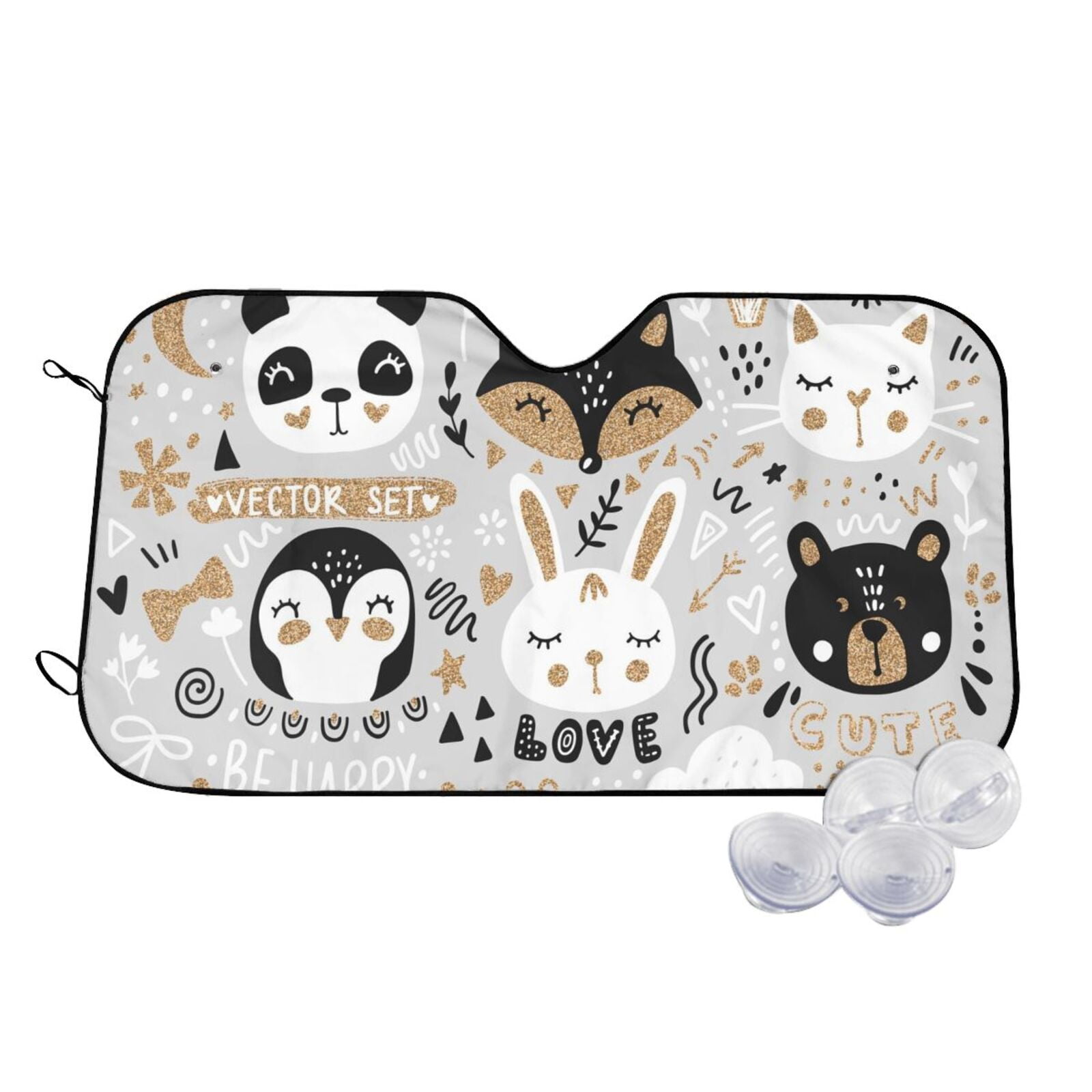 Balery Funny Animals Series Print Car Windshield Sun Shade,Windshield ...