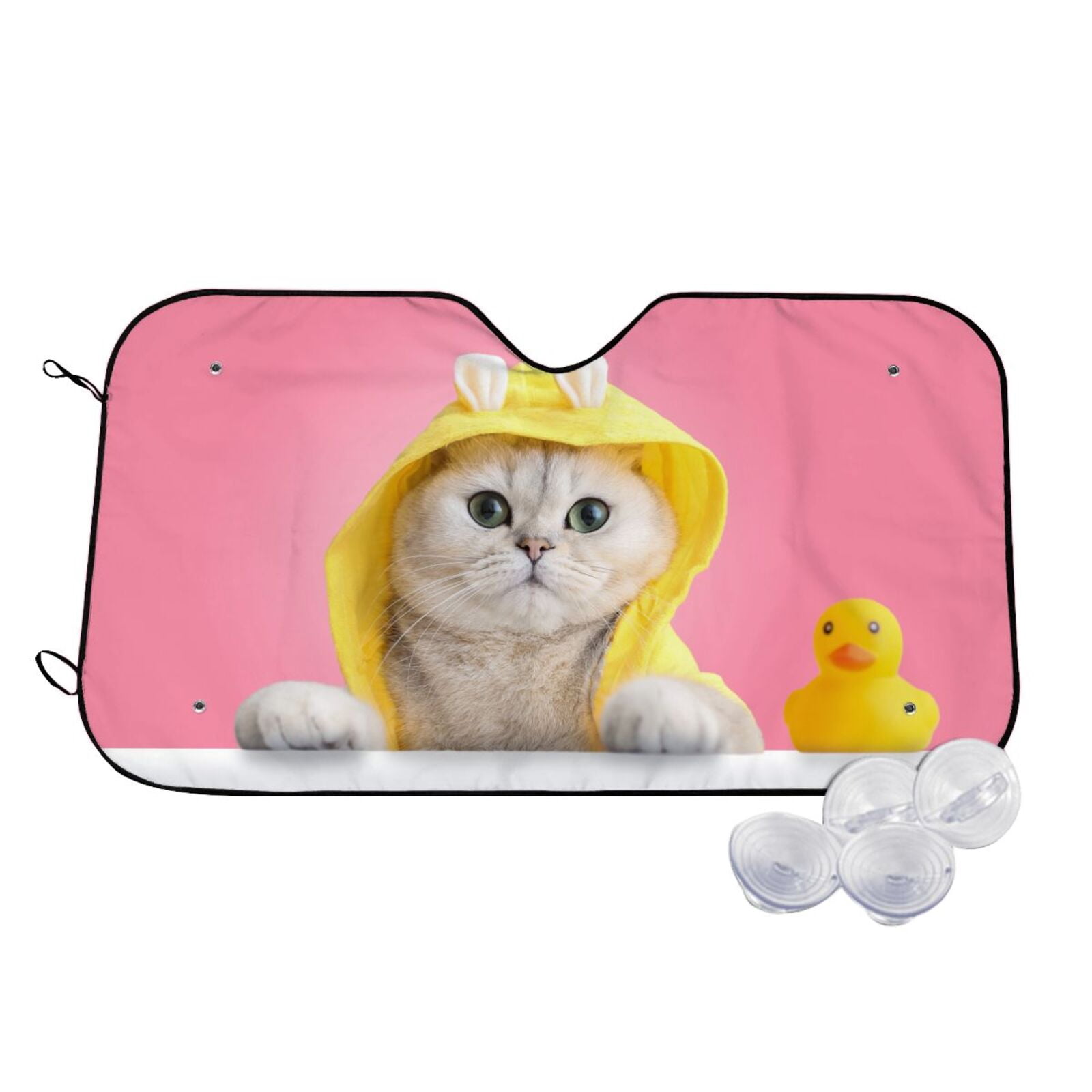 Balery A Funny Cat Print Car Windshield Sun Shade,Windshield Sunshade ...