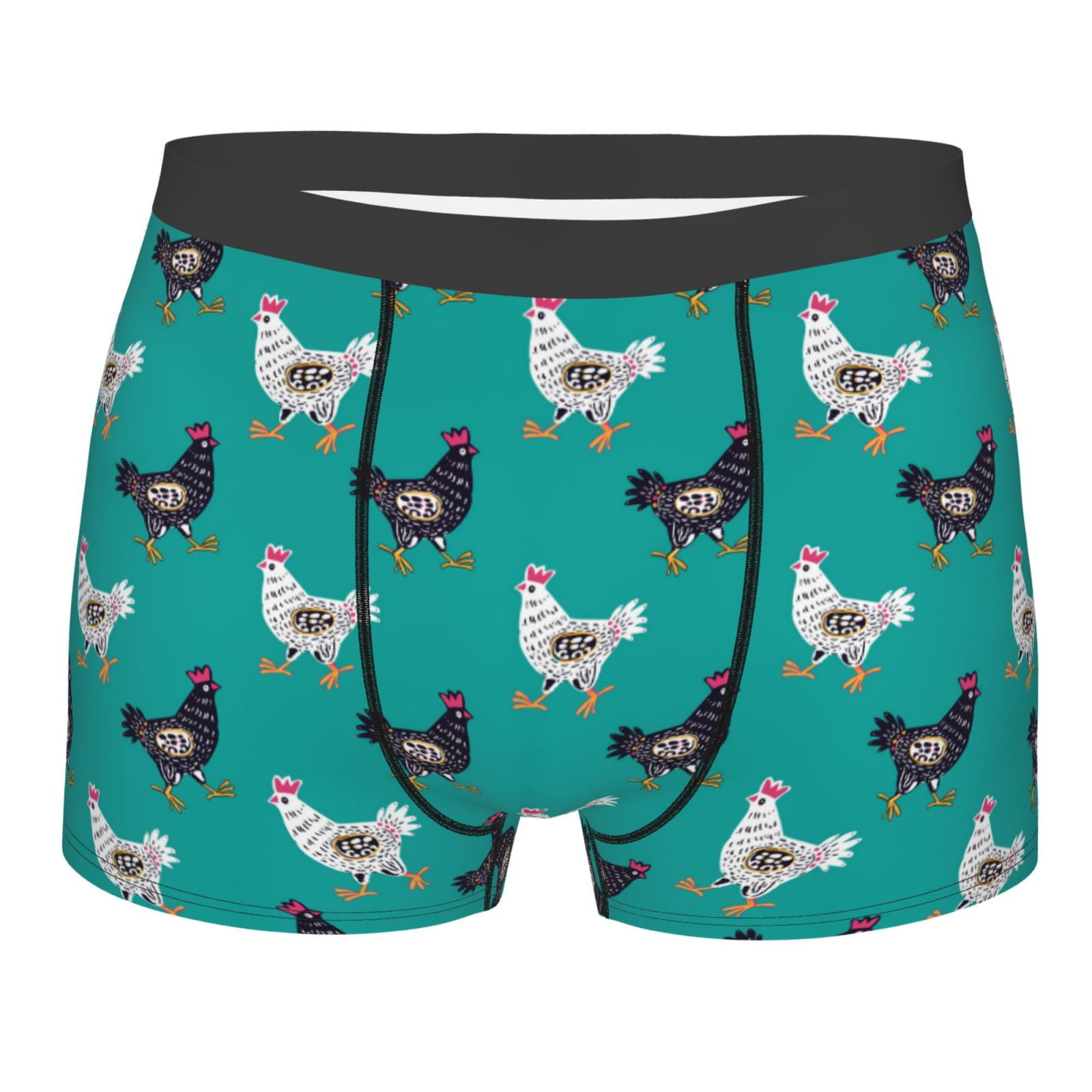 Balery Funny Chicken Men's Boxer Briefs, Soft and Breathable Cotton ...