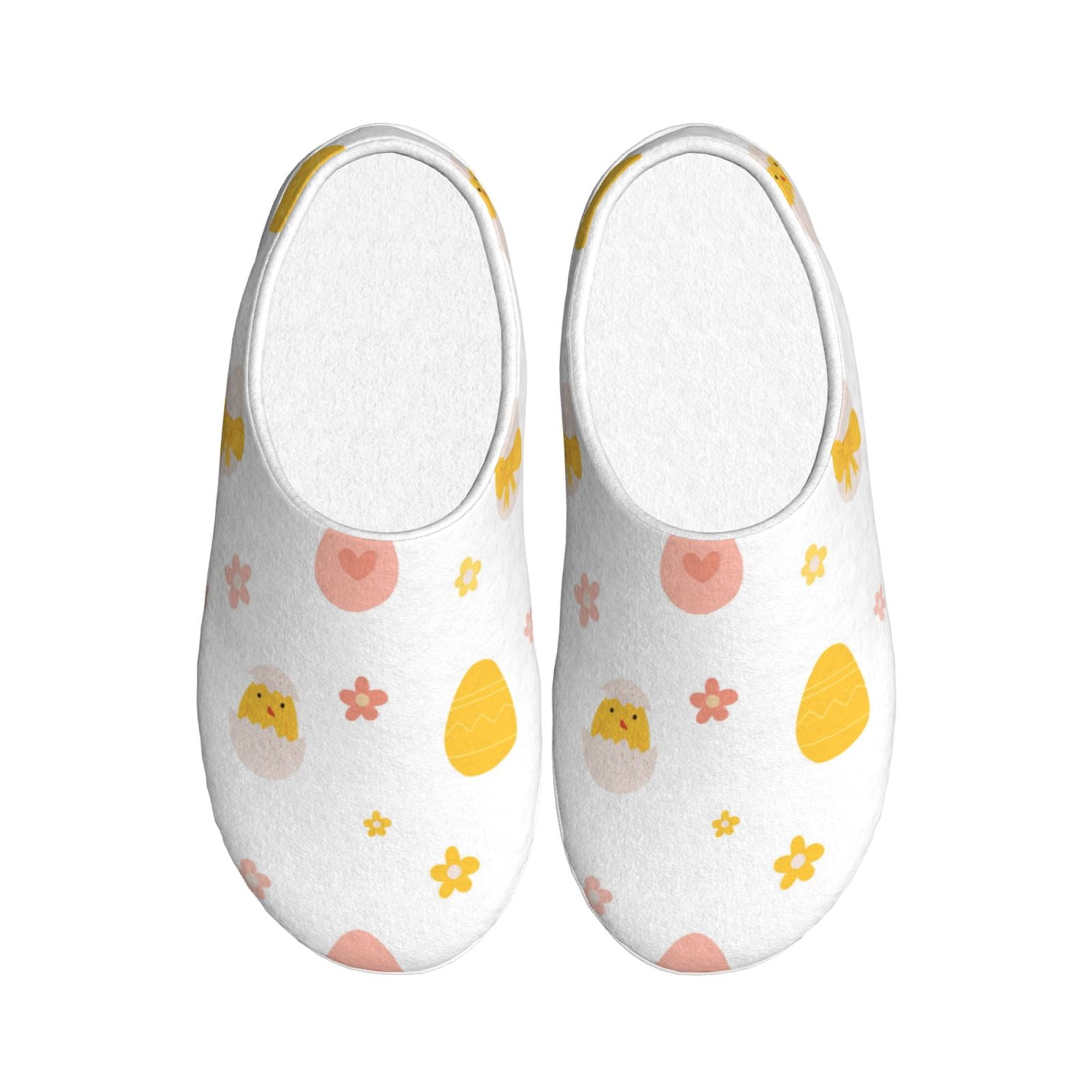 Balery Funny Chicken Pattern Women's Fuzzy Memory Foam Slippers Fluffy ...