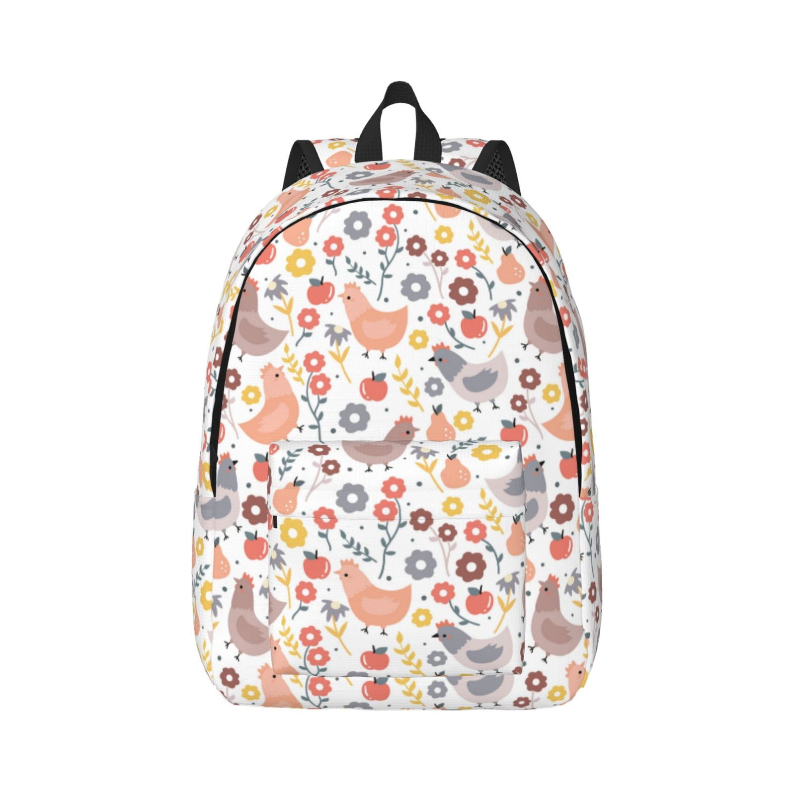 Balery Funny Chicken Vintage Canvas Backpack for Men and Women - Large ...