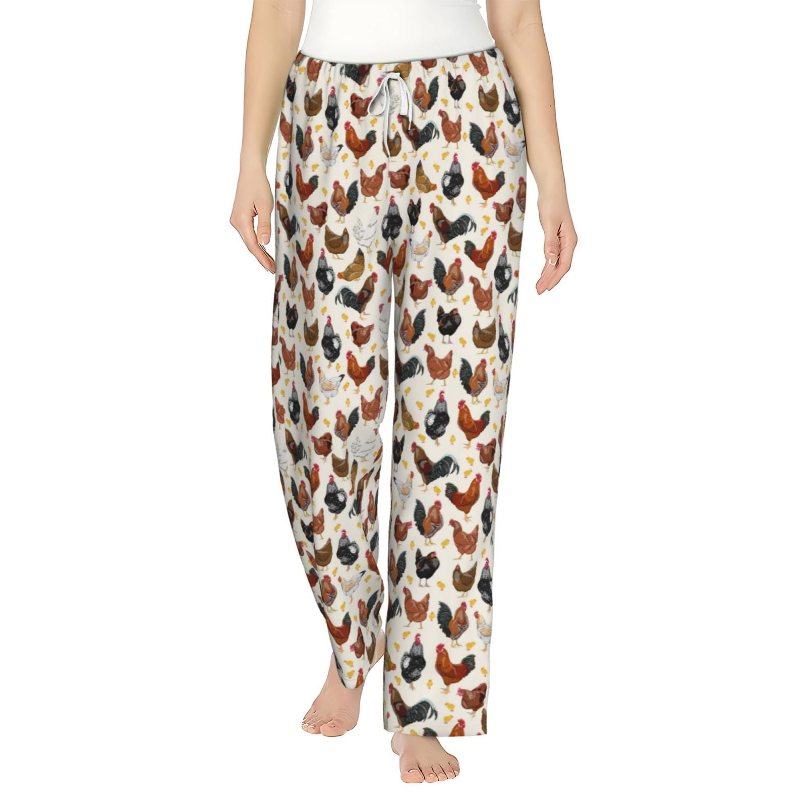 Balery Funny Chicken print Women's Pajama Pants,Ultra Lightweight Pjs ...