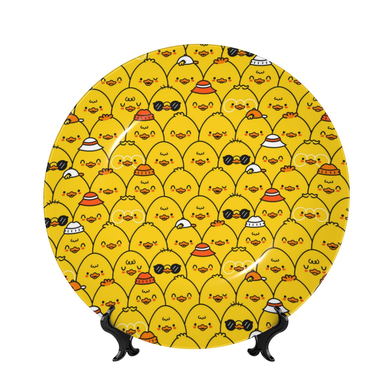 Balery Funny Ducks Print Bone China Decorative Plate Ceramic Dinner ...