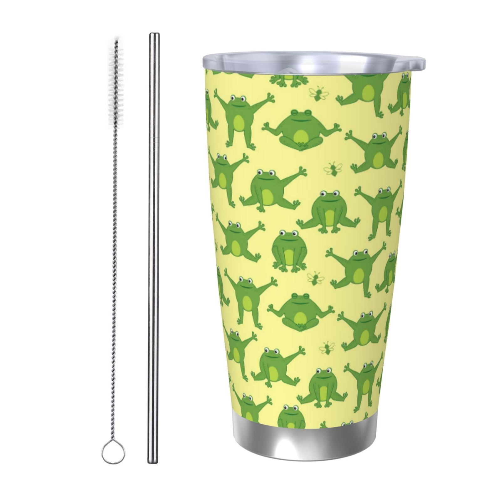 Balery Funny Frogs Pattern 20oz Insulated Car Cup with Dual Drink Lids ...
